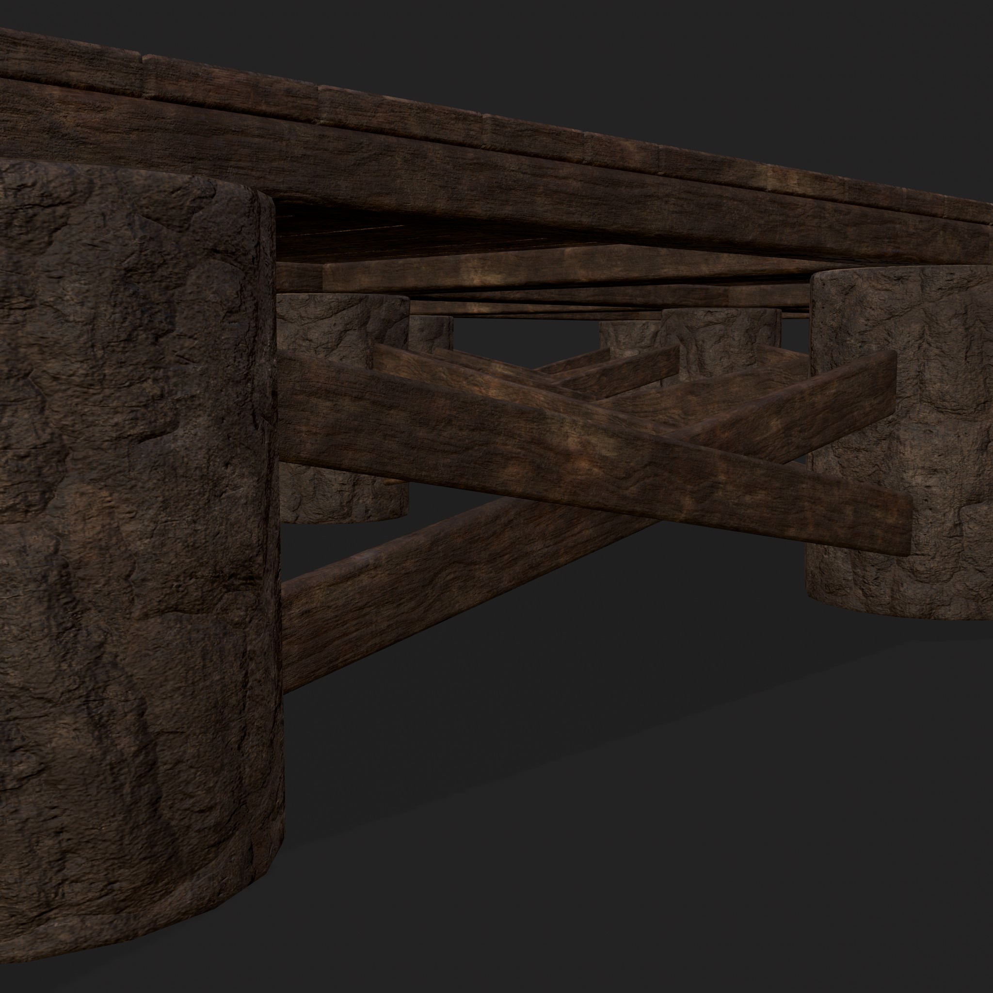 Short Rustic Wide Stage - 3D Model by Get Dead Entertainment