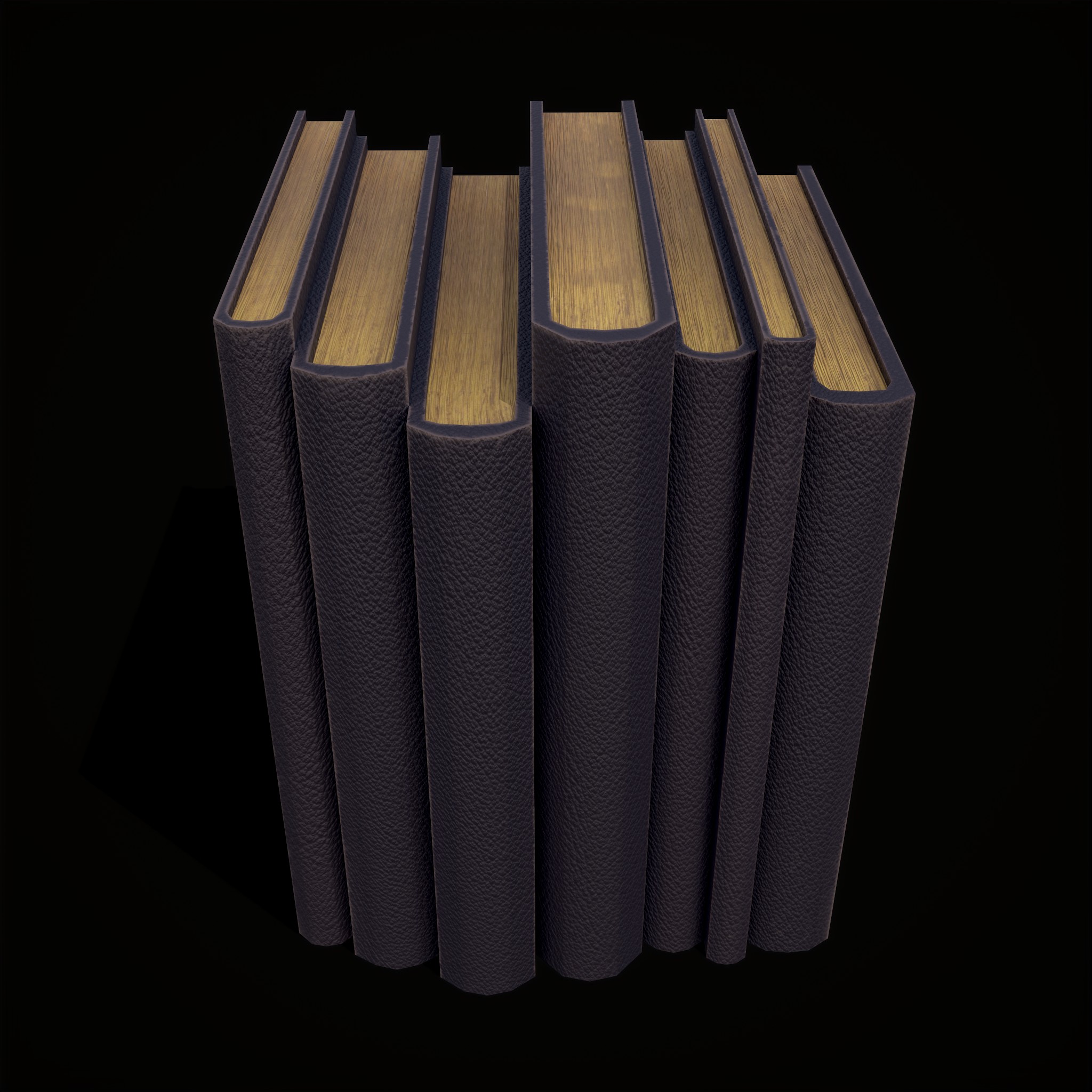 Simple Blue Leather Books - 3D Model by Get Dead Entertainment
