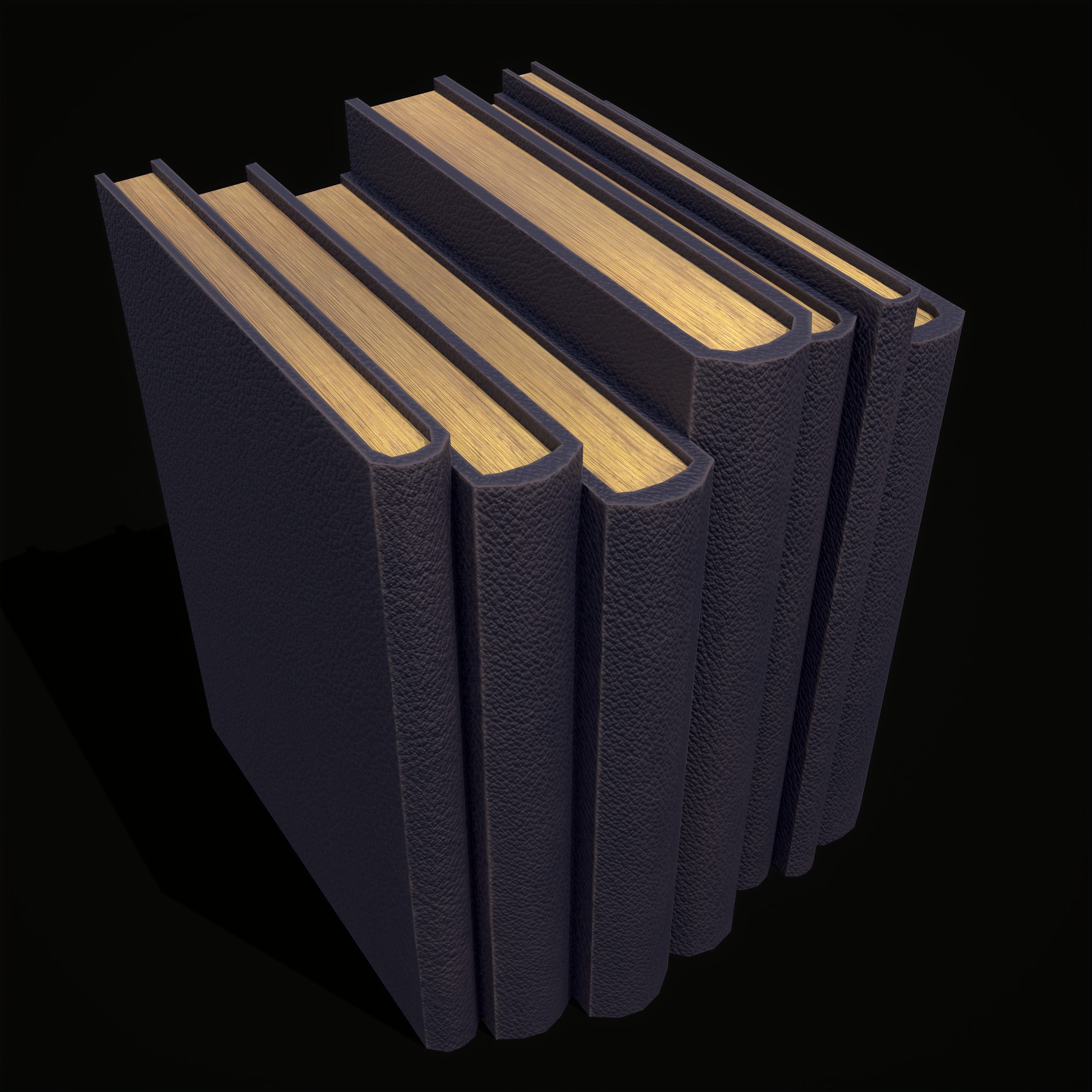 Simple Blue Leather Books - 3D Model by Get Dead Entertainment