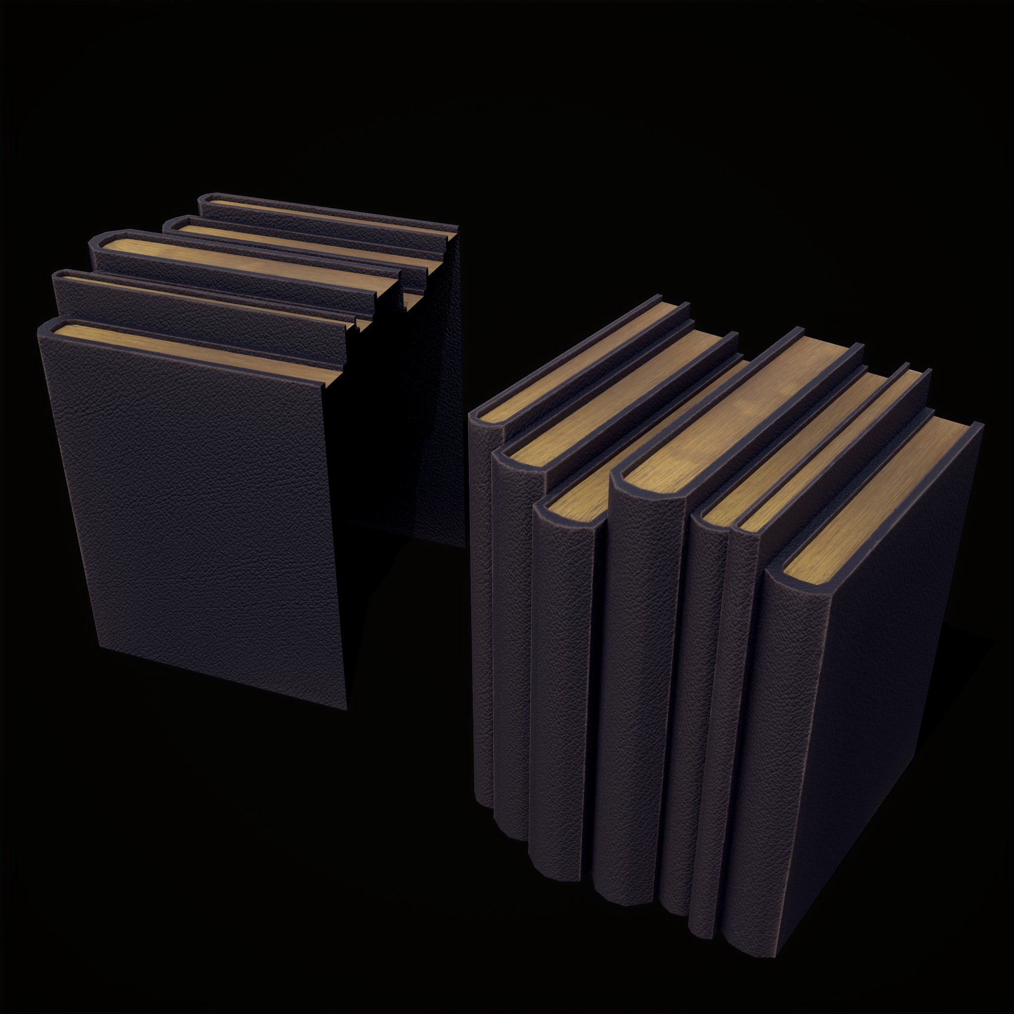 Simple Blue Leather Books - 3D Model by Get Dead Entertainment