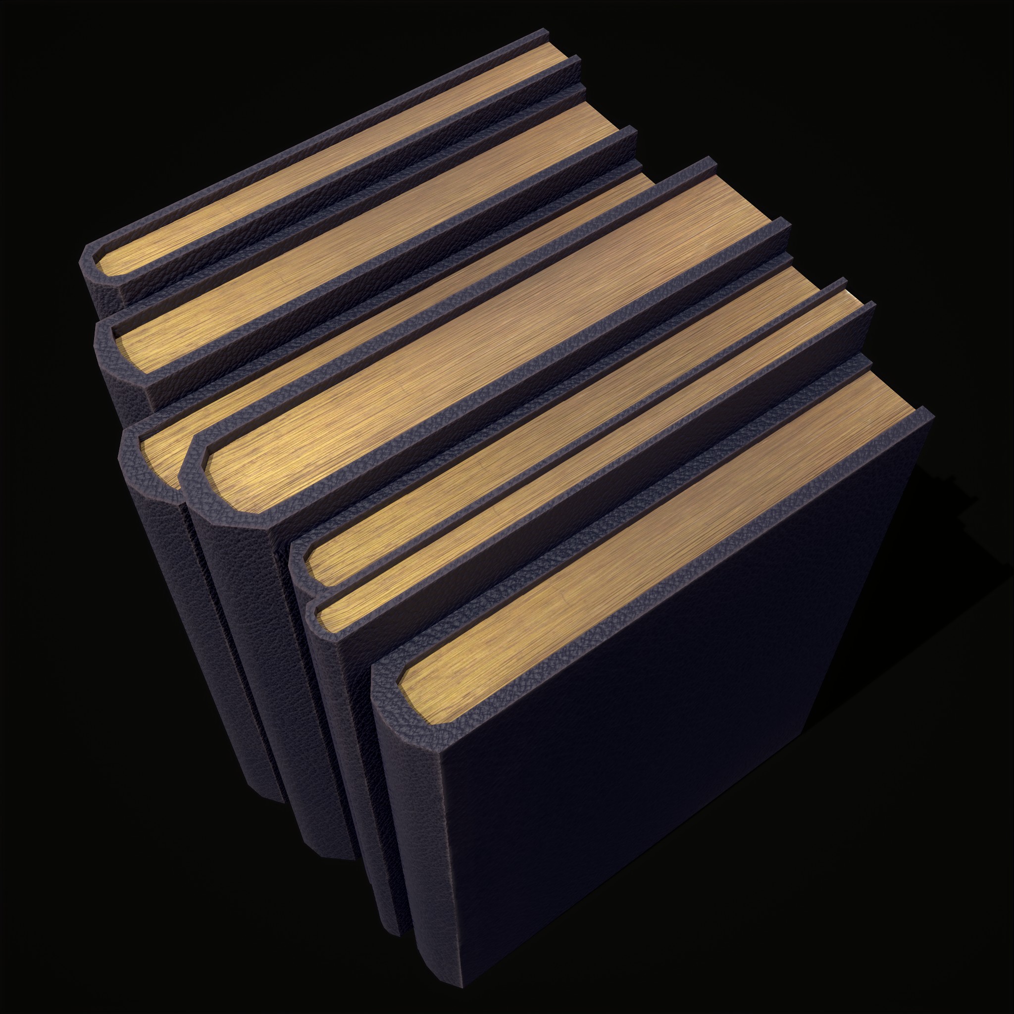 Simple Blue Leather Books - 3D Model by Get Dead Entertainment