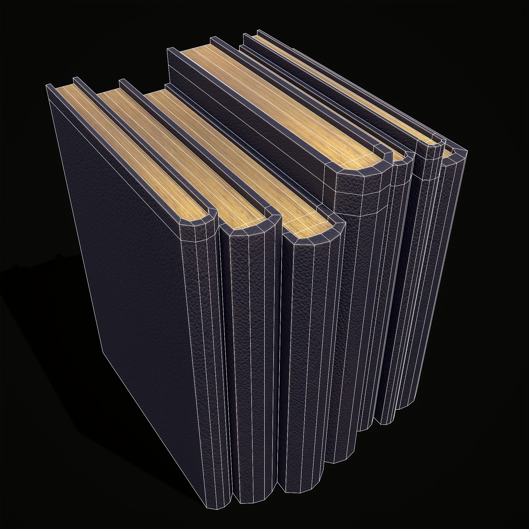 Simple Blue Leather Books - 3D Model by Get Dead Entertainment