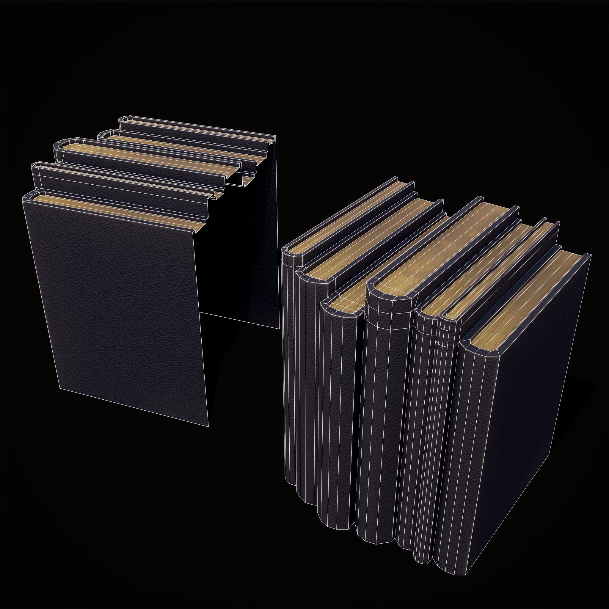 Simple Blue Leather Books - 3D Model by Get Dead Entertainment