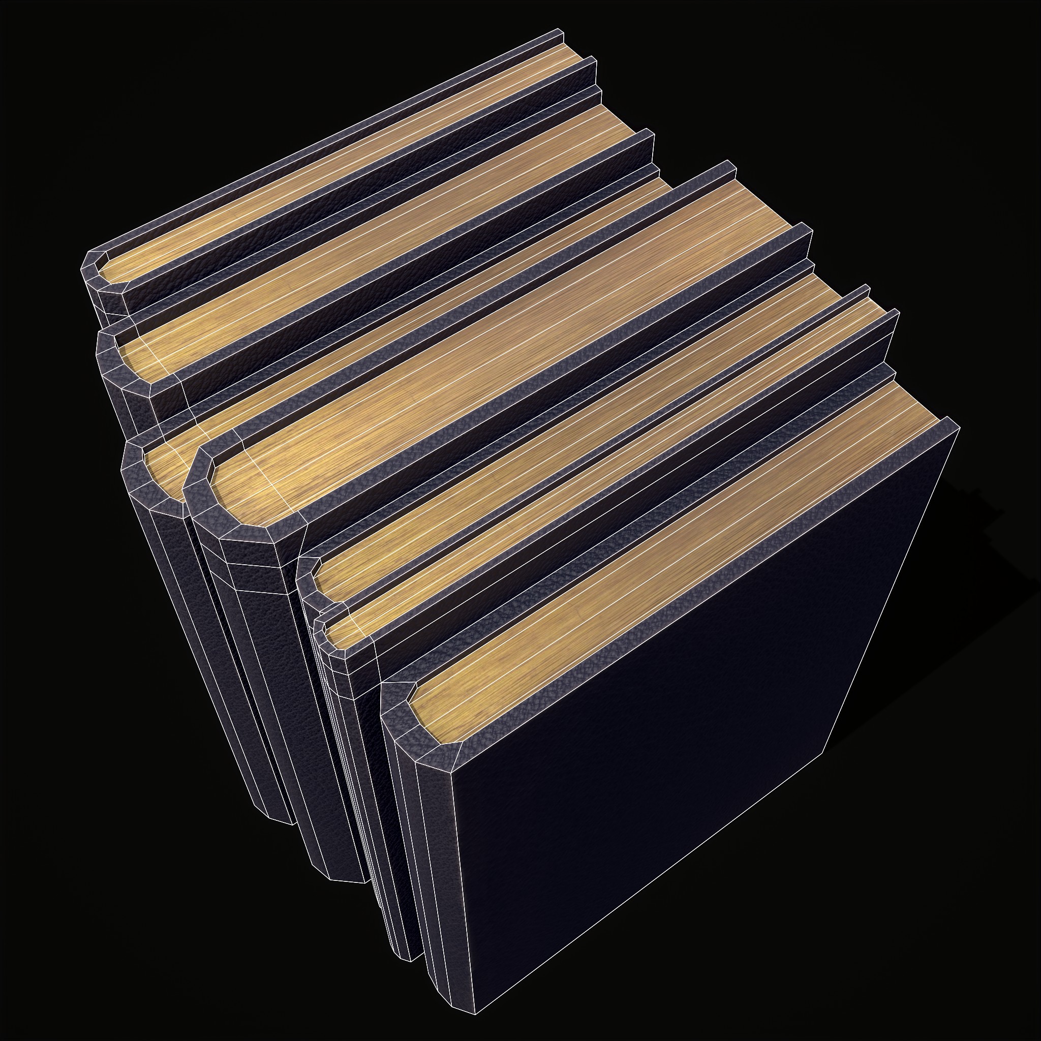 Simple Blue Leather Books - 3D Model by Get Dead Entertainment