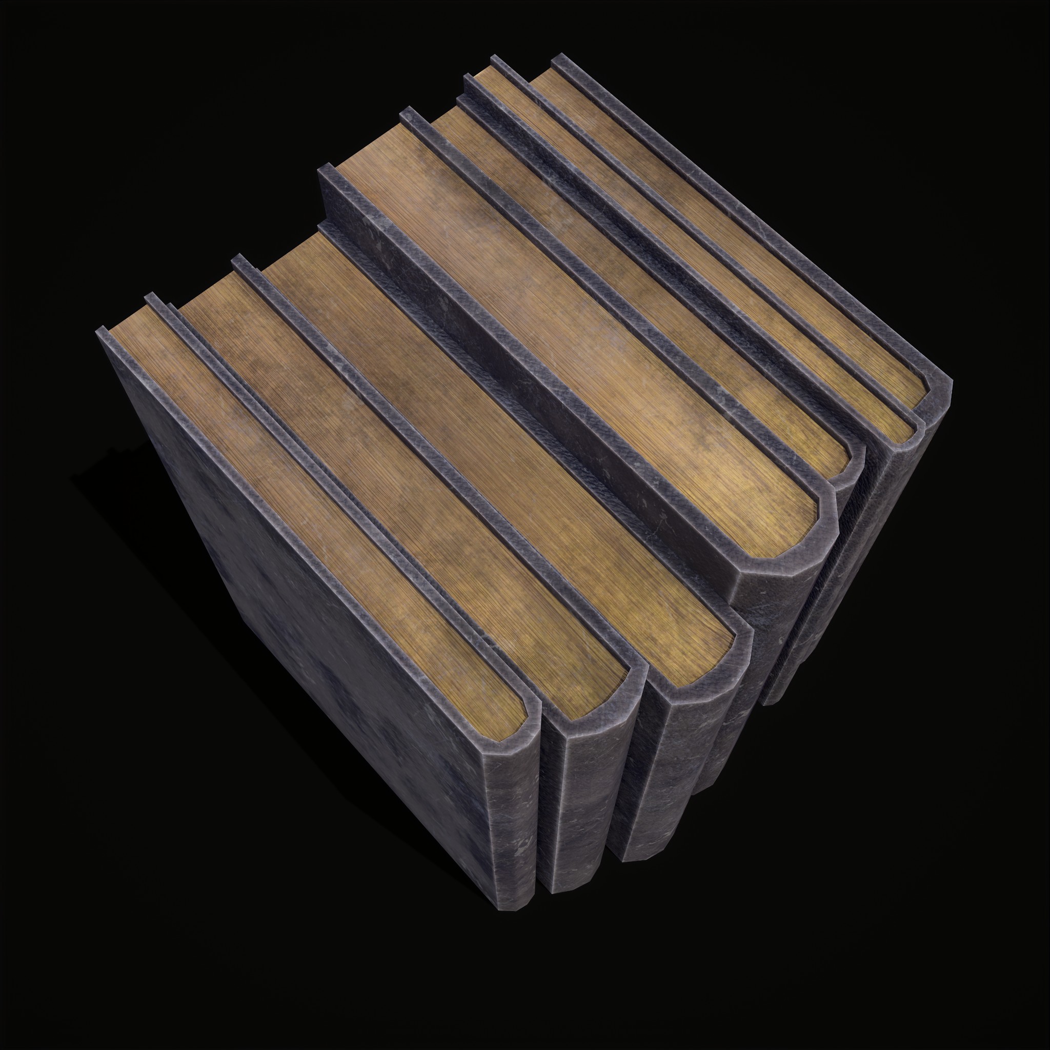 Simple Blue Leather Books - 3D Model by Get Dead Entertainment