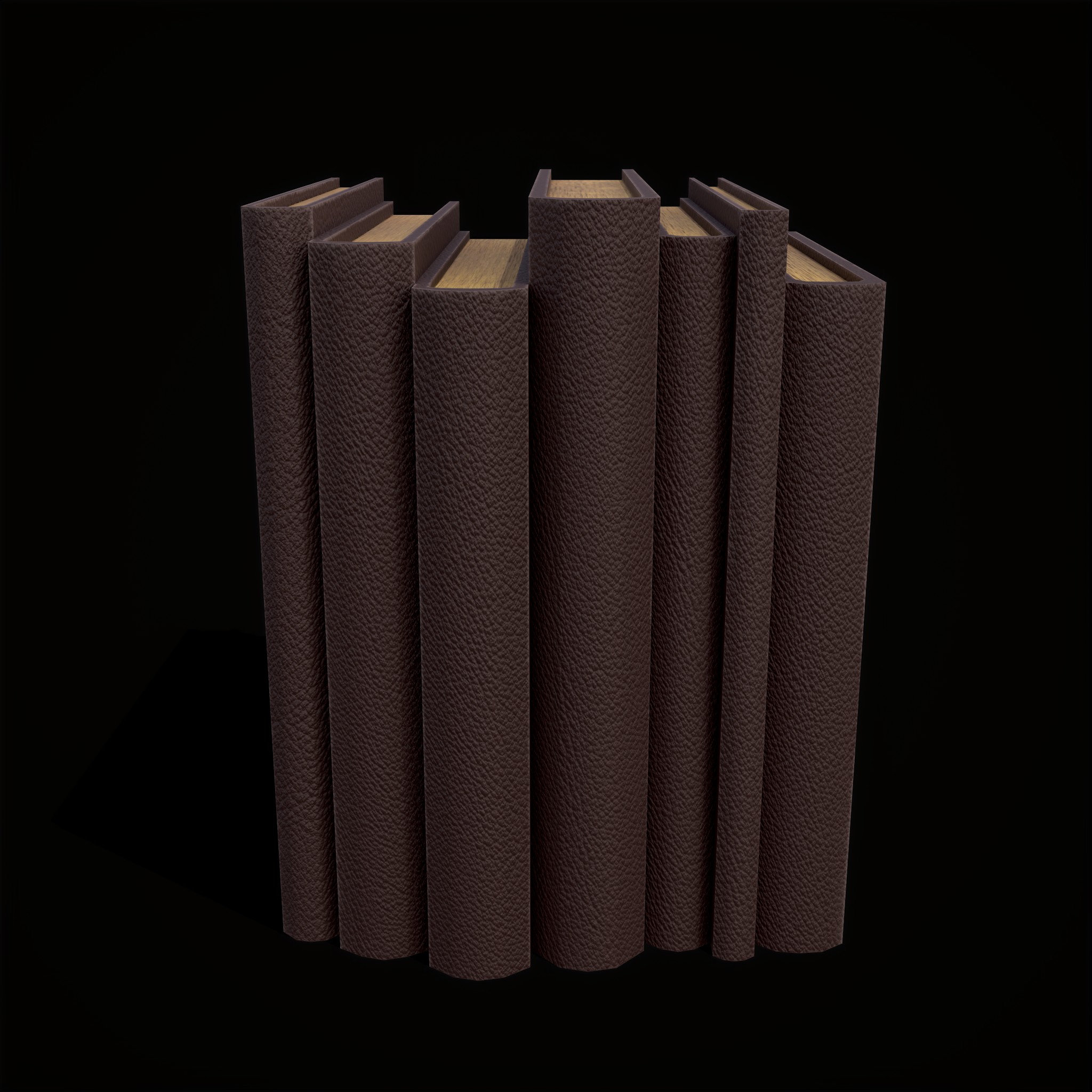 Simple Brown Leather Books - 3D Model by Get Dead Entertainment