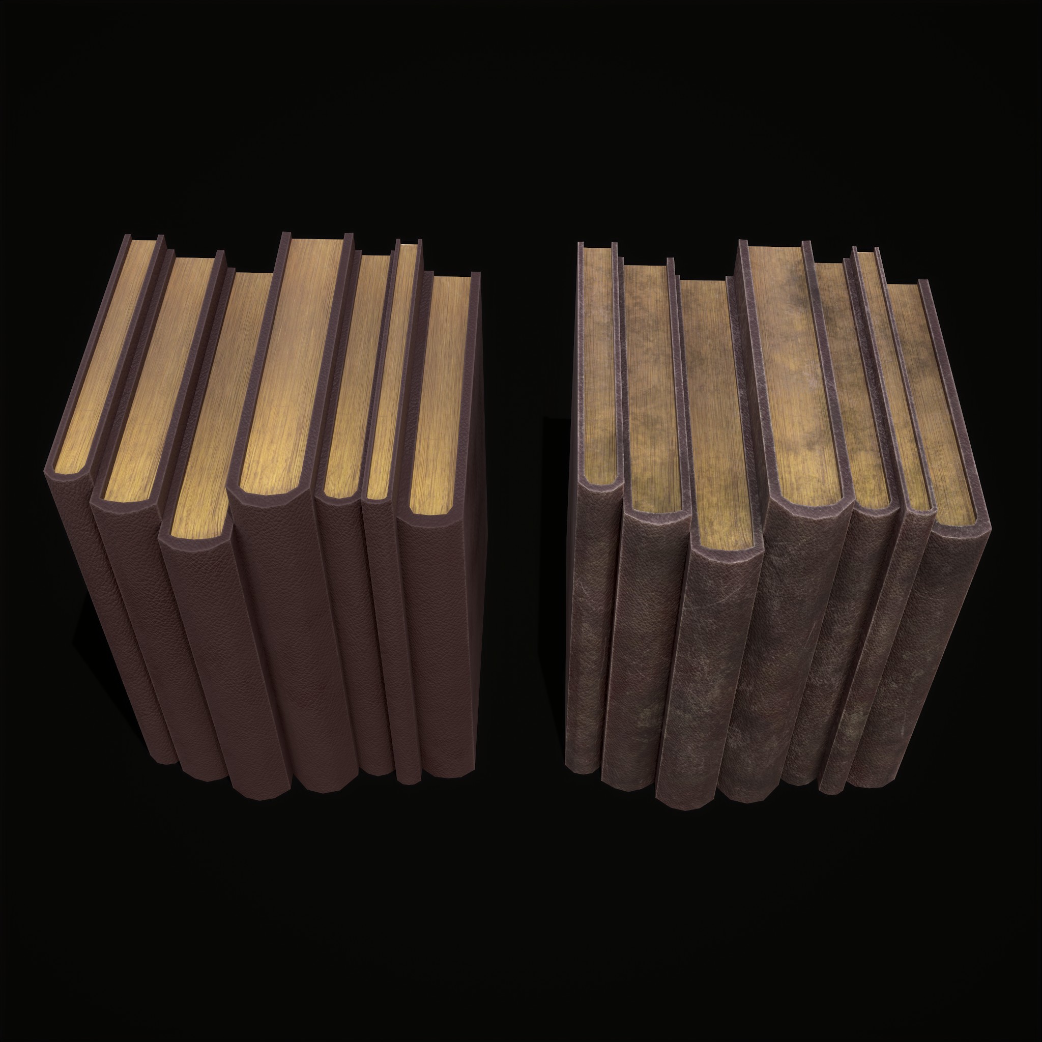 Simple Brown Leather Books - 3D Model by Get Dead Entertainment