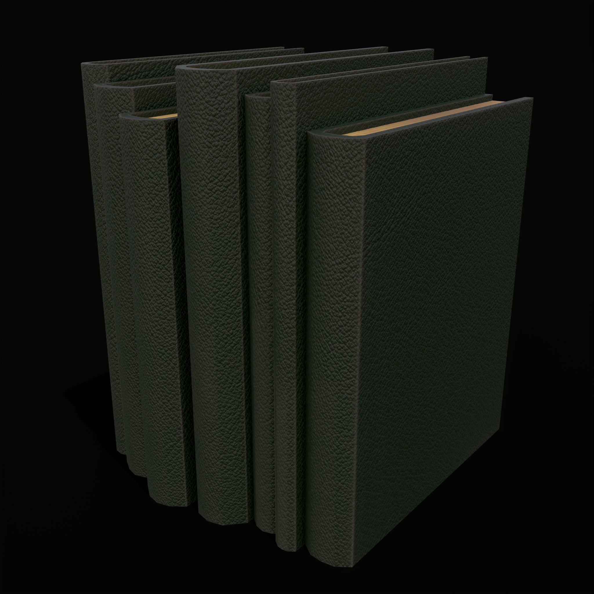 Simple Green Leather Books - 3D Model by Get Dead Entertainment