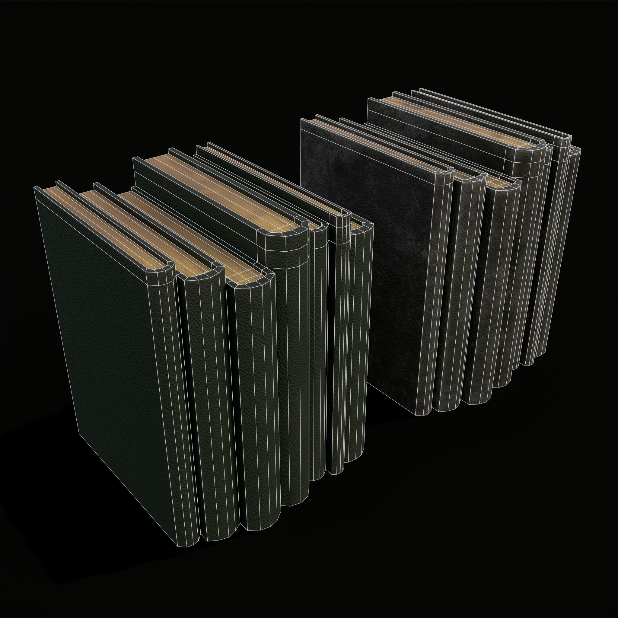 Simple Green Leather Books - 3D Model by Get Dead Entertainment