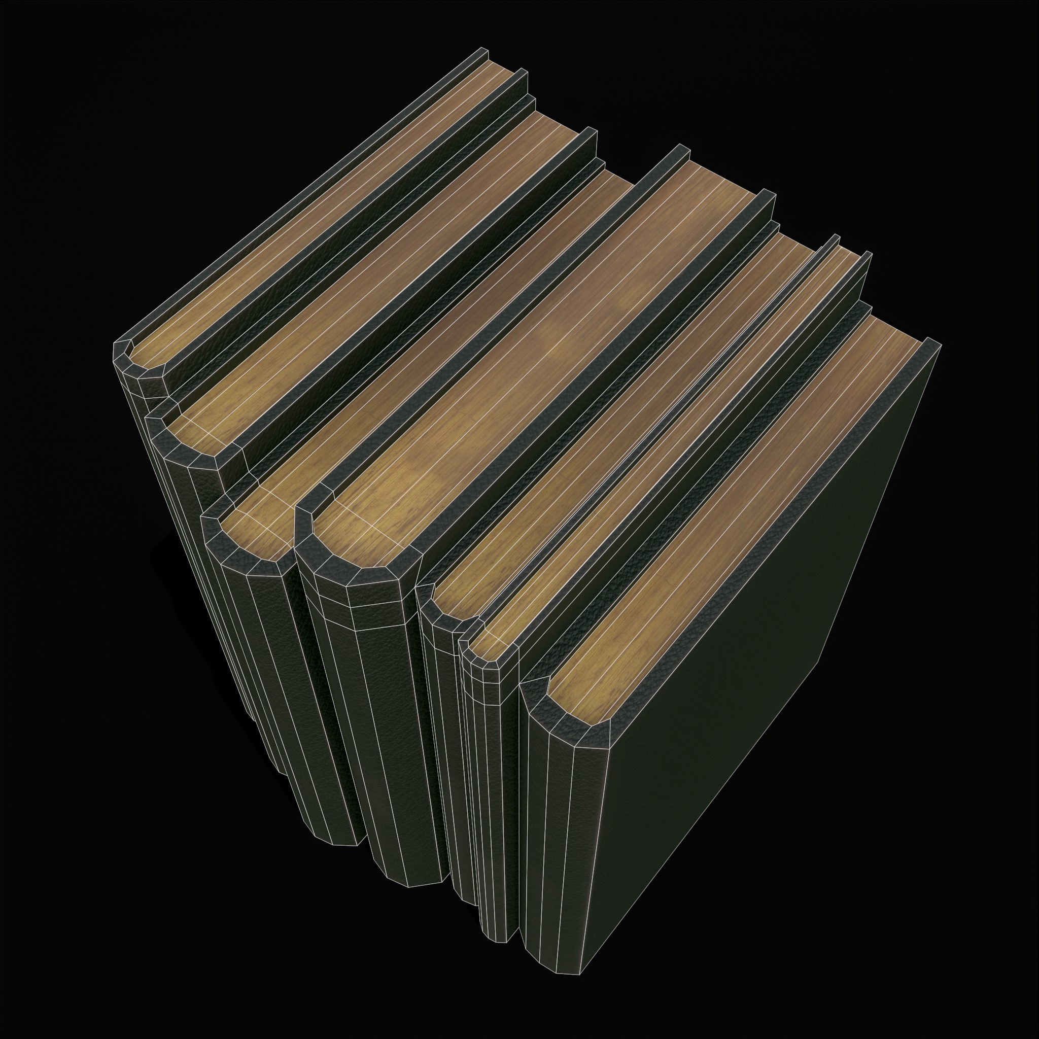 Simple Green Leather Books - 3D Model by Get Dead Entertainment