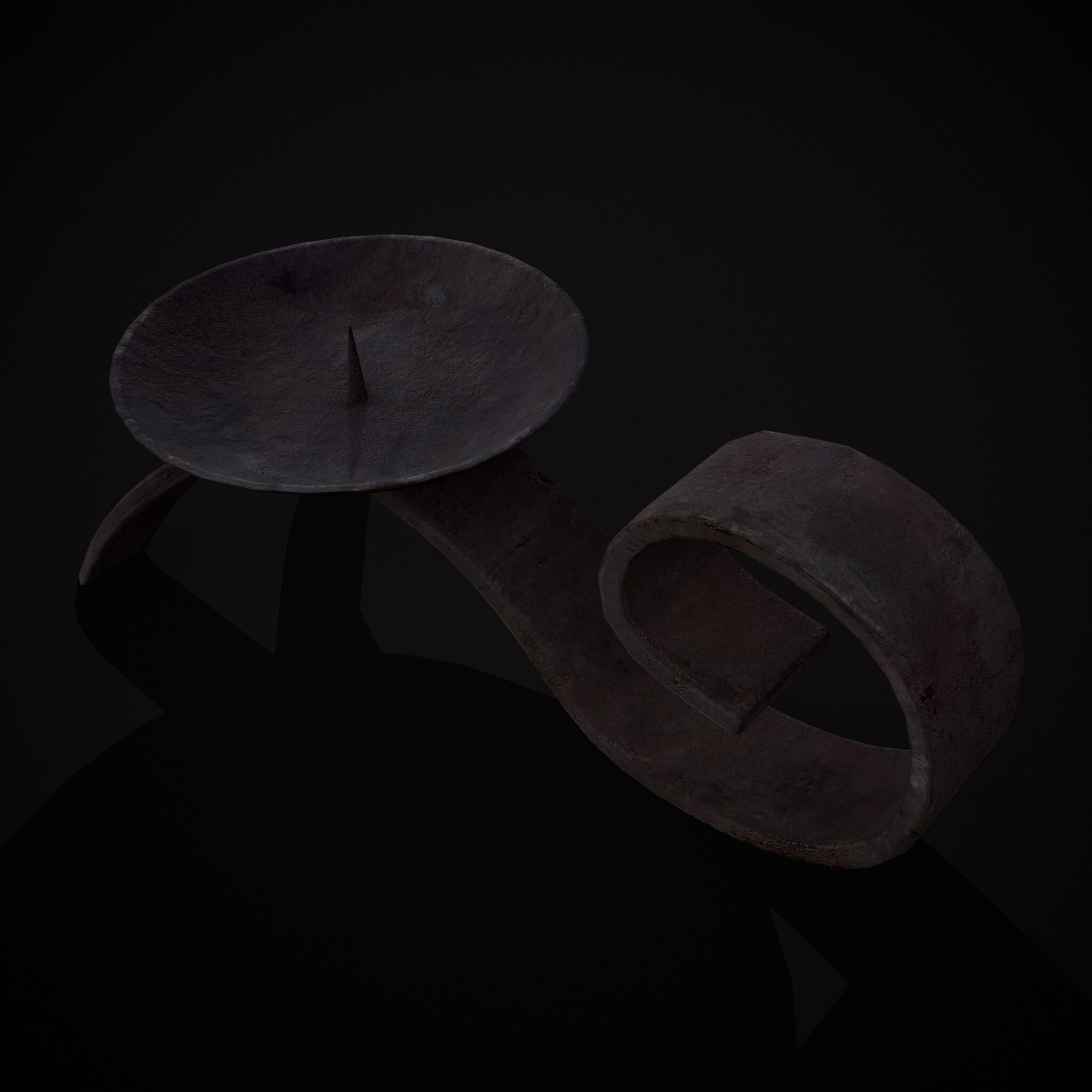 Simple Iron Chamberstick - 3D Model by Get Dead Entertainment