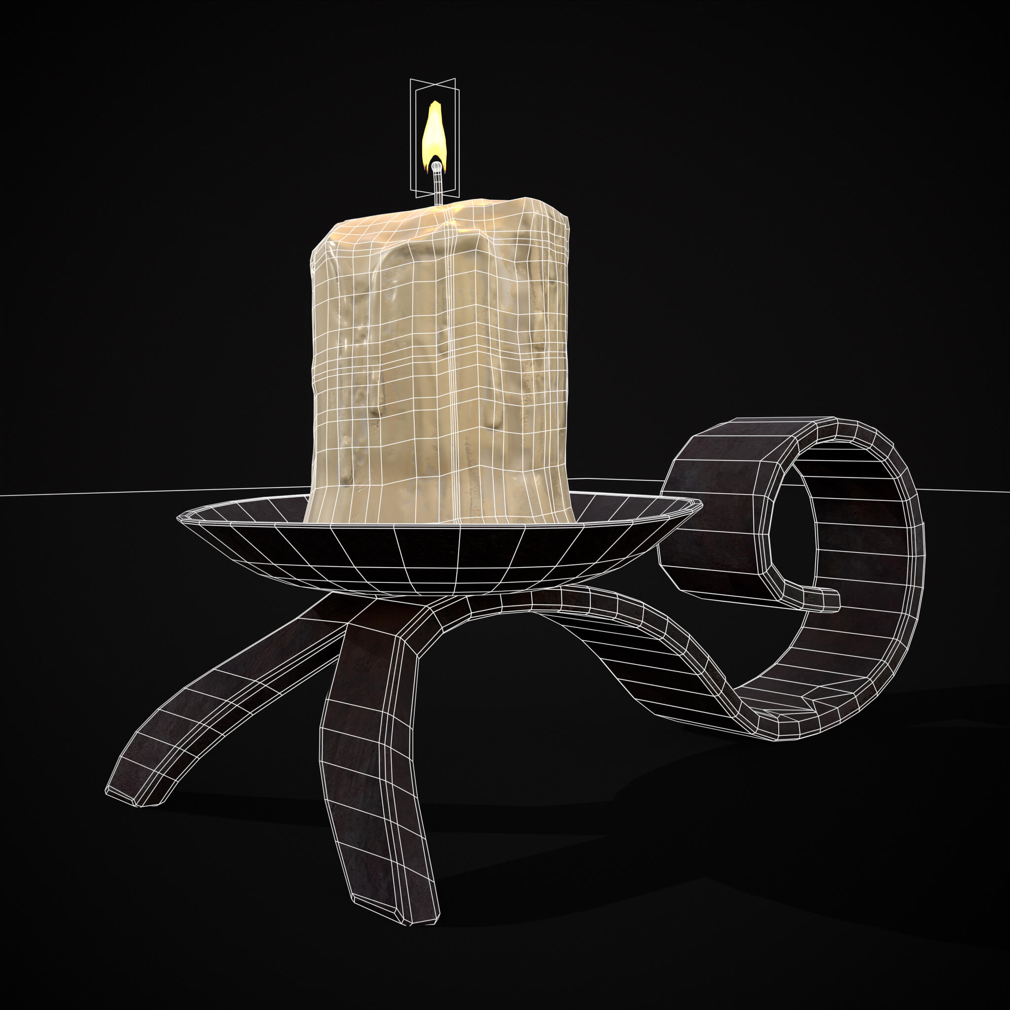 Simple Iron Chamberstick - 3D Model by Get Dead Entertainment