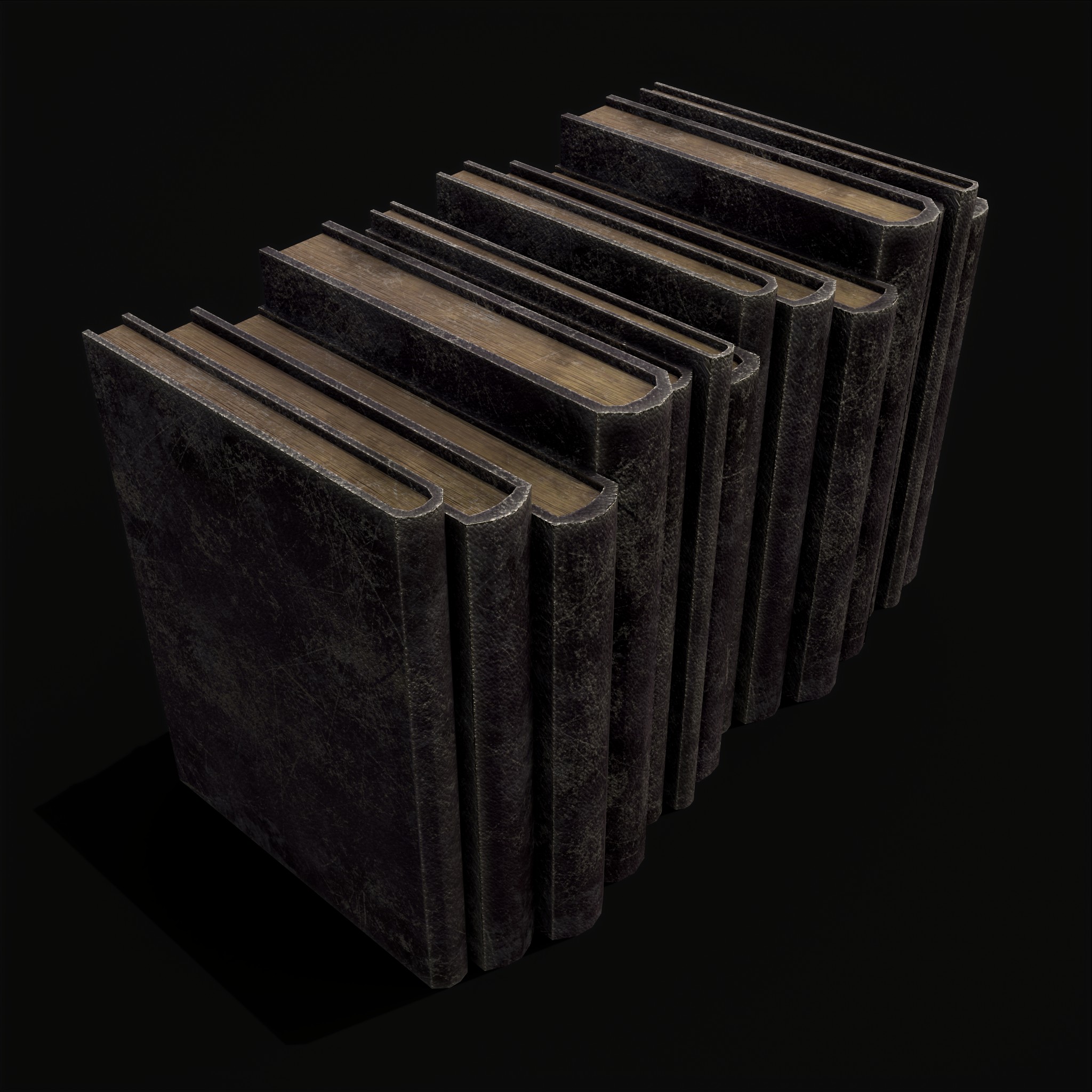 Simple Purple Leather Books - 3D Model by Get Dead Entertainment