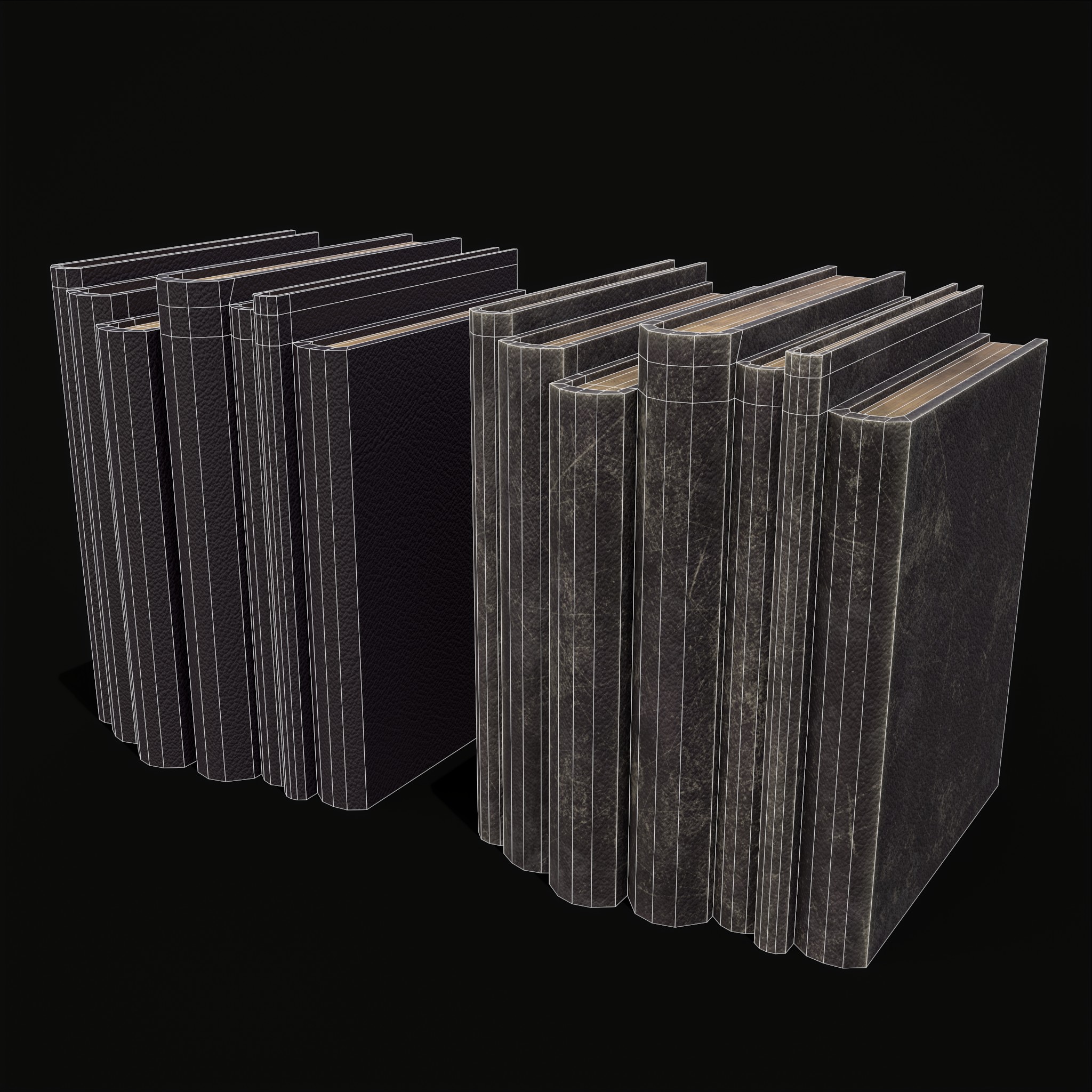Simple Purple Leather Books - 3D Model by Get Dead Entertainment