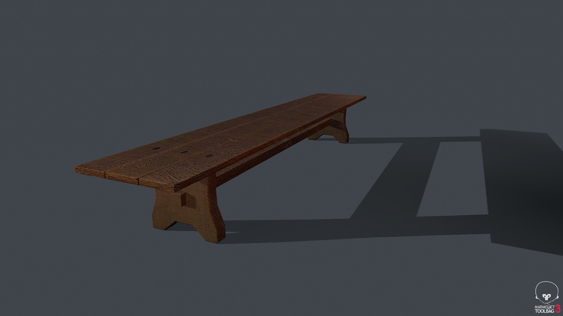 Simple Tavern Bench - 3D Model by Get Dead Entertainment