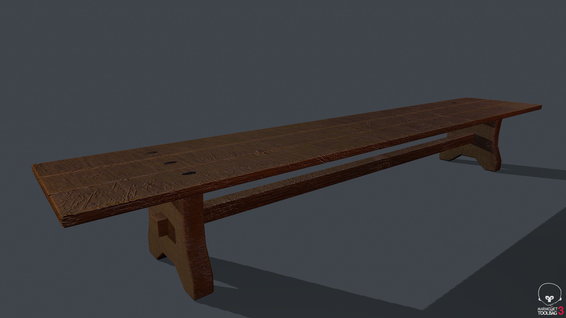 Simple Tavern Bench - 3D Model by Get Dead Entertainment