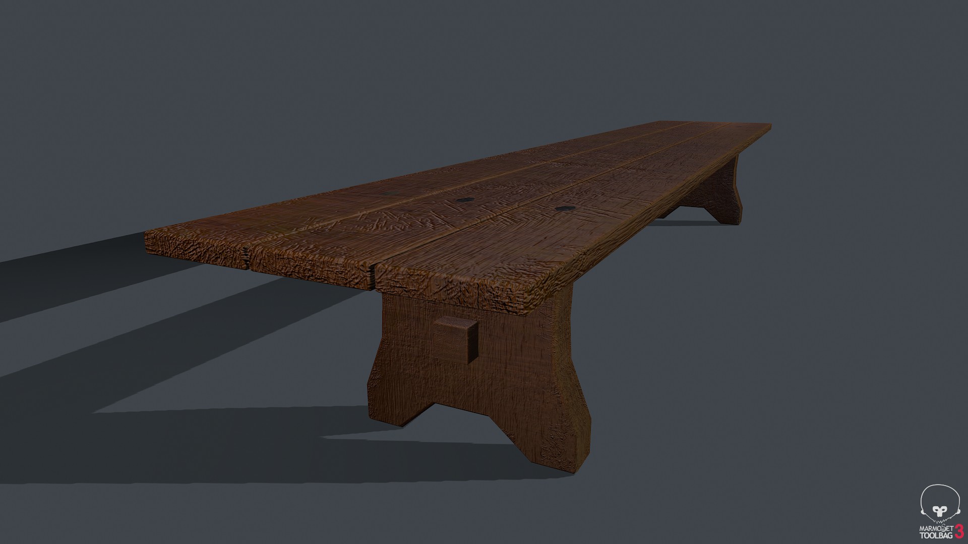 Simple Tavern Bench - 3D Model by Get Dead Entertainment