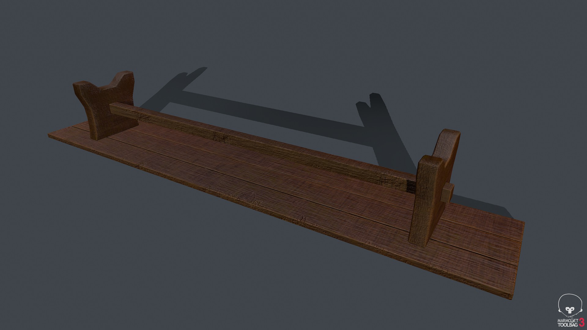 Simple Tavern Bench - 3D Model by Get Dead Entertainment