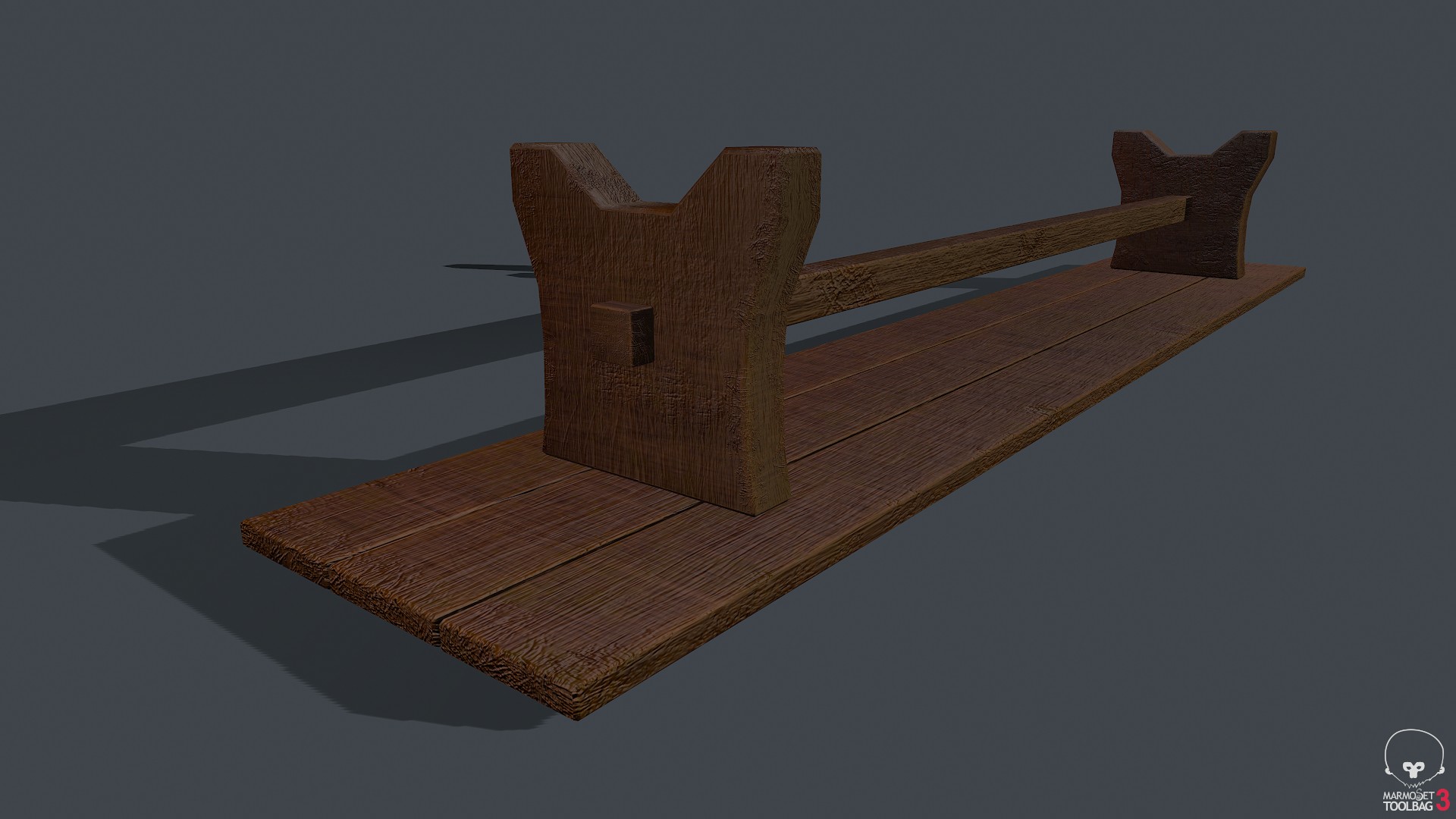Simple Tavern Bench - 3D Model by Get Dead Entertainment