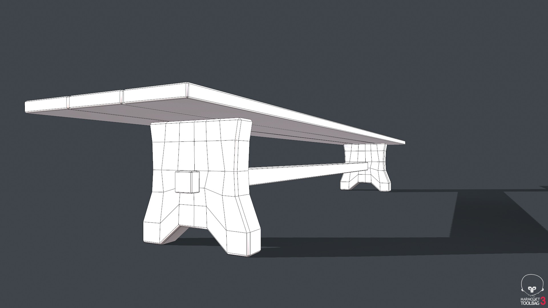 Simple Tavern Bench - 3D Model by Get Dead Entertainment