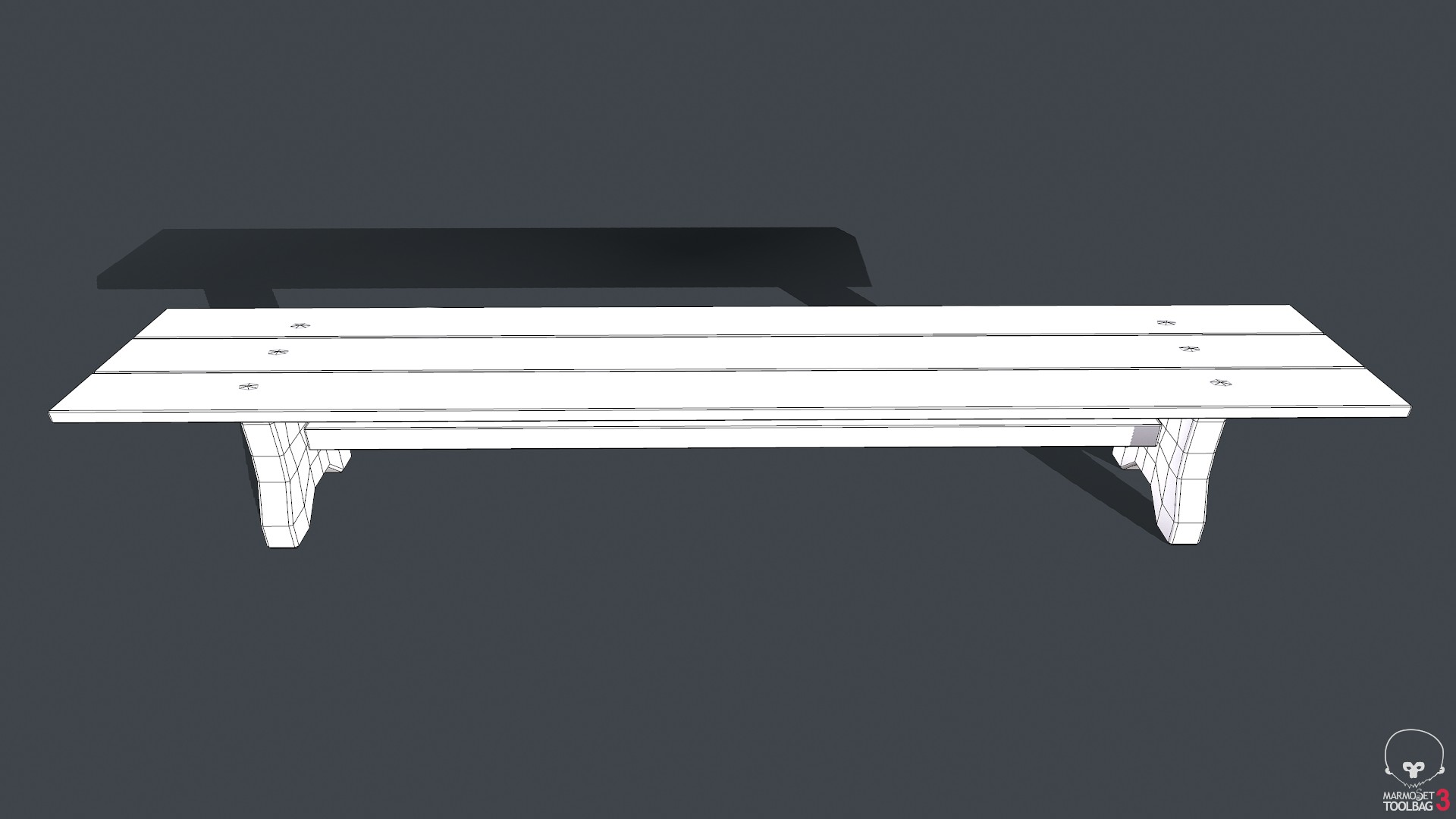 Simple Tavern Bench - 3D Model by Get Dead Entertainment