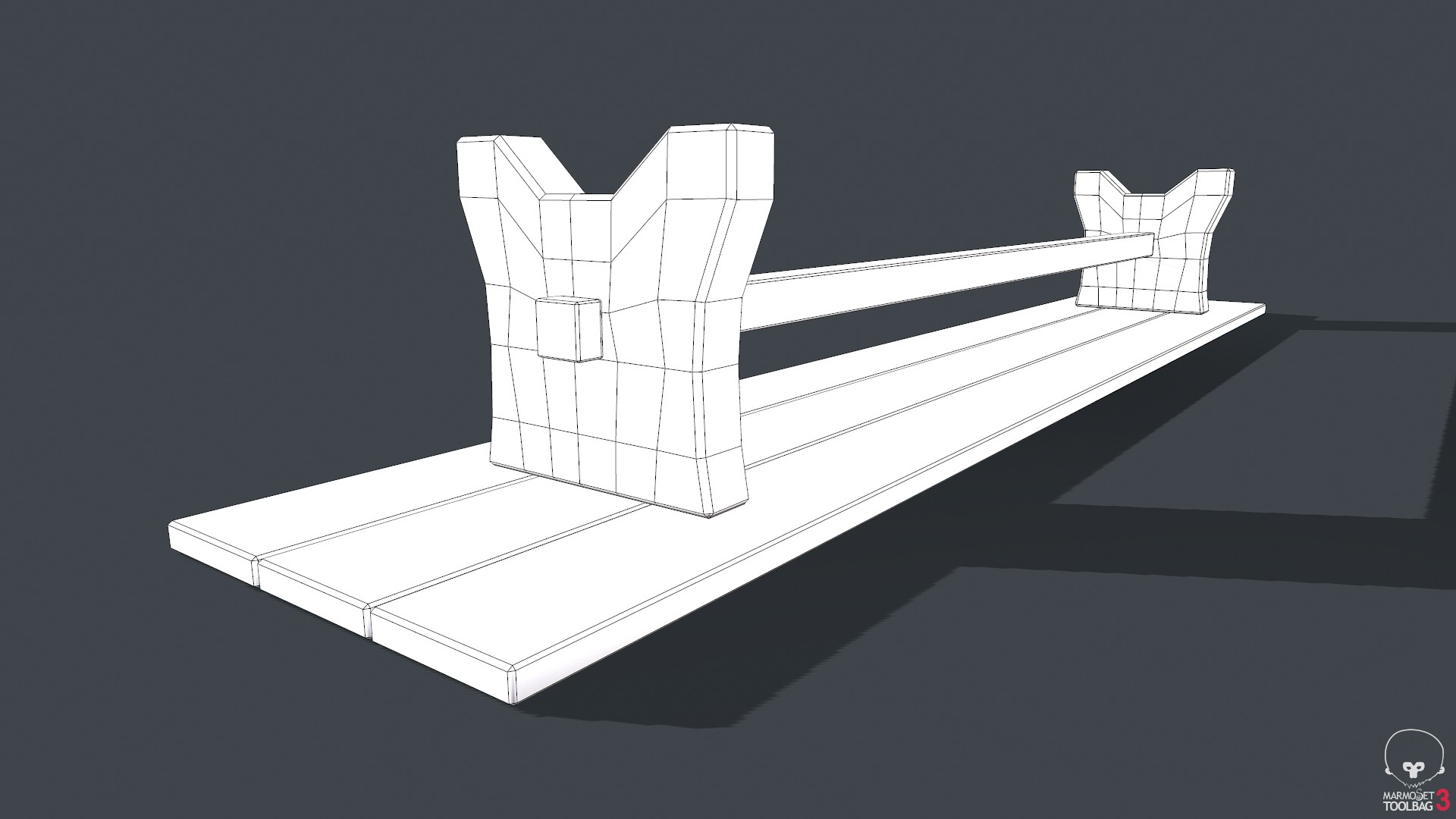 Simple Tavern Bench - 3D Model by Get Dead Entertainment