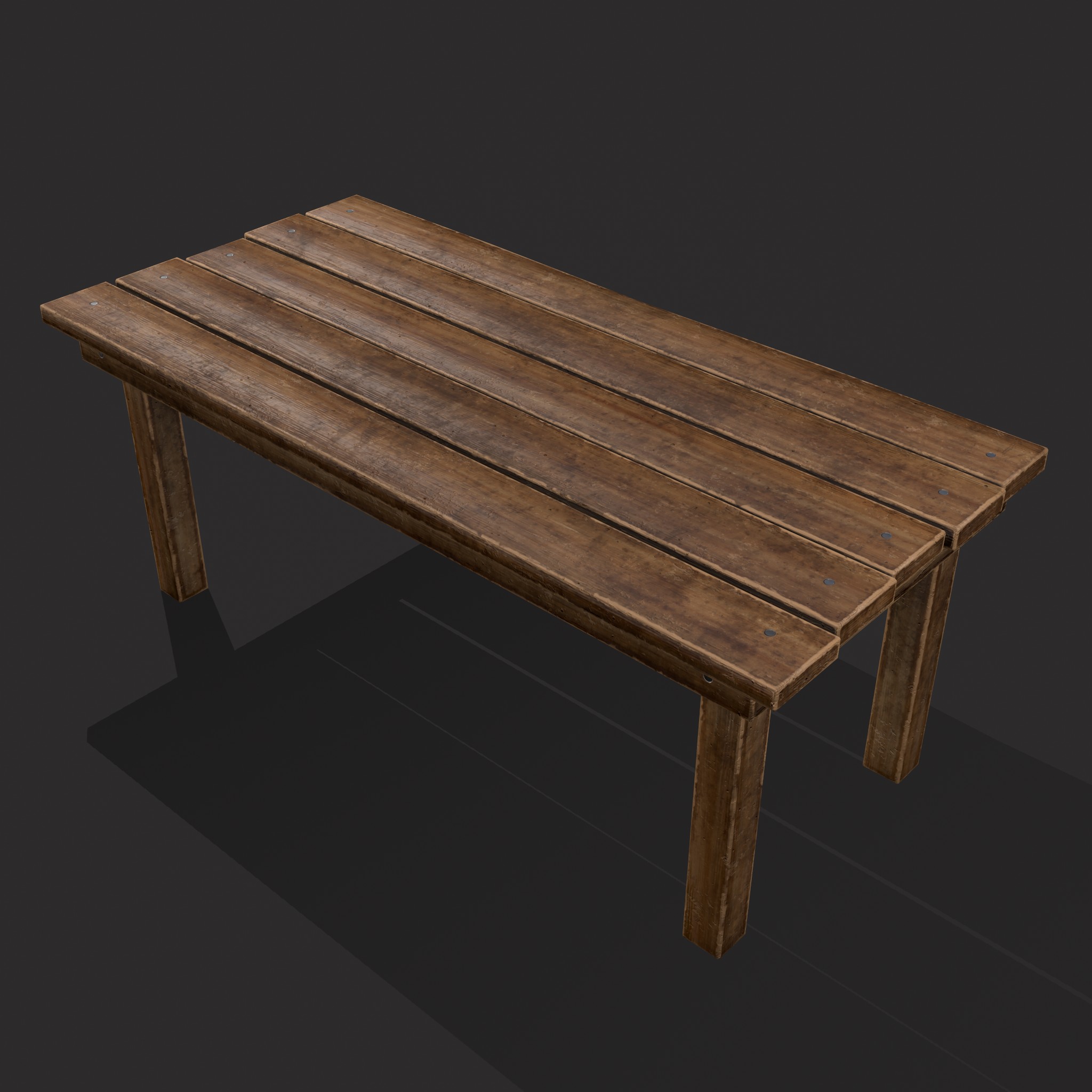 Simple Wooden Table and Chairs - 3D Model by Get Dead Entertainment