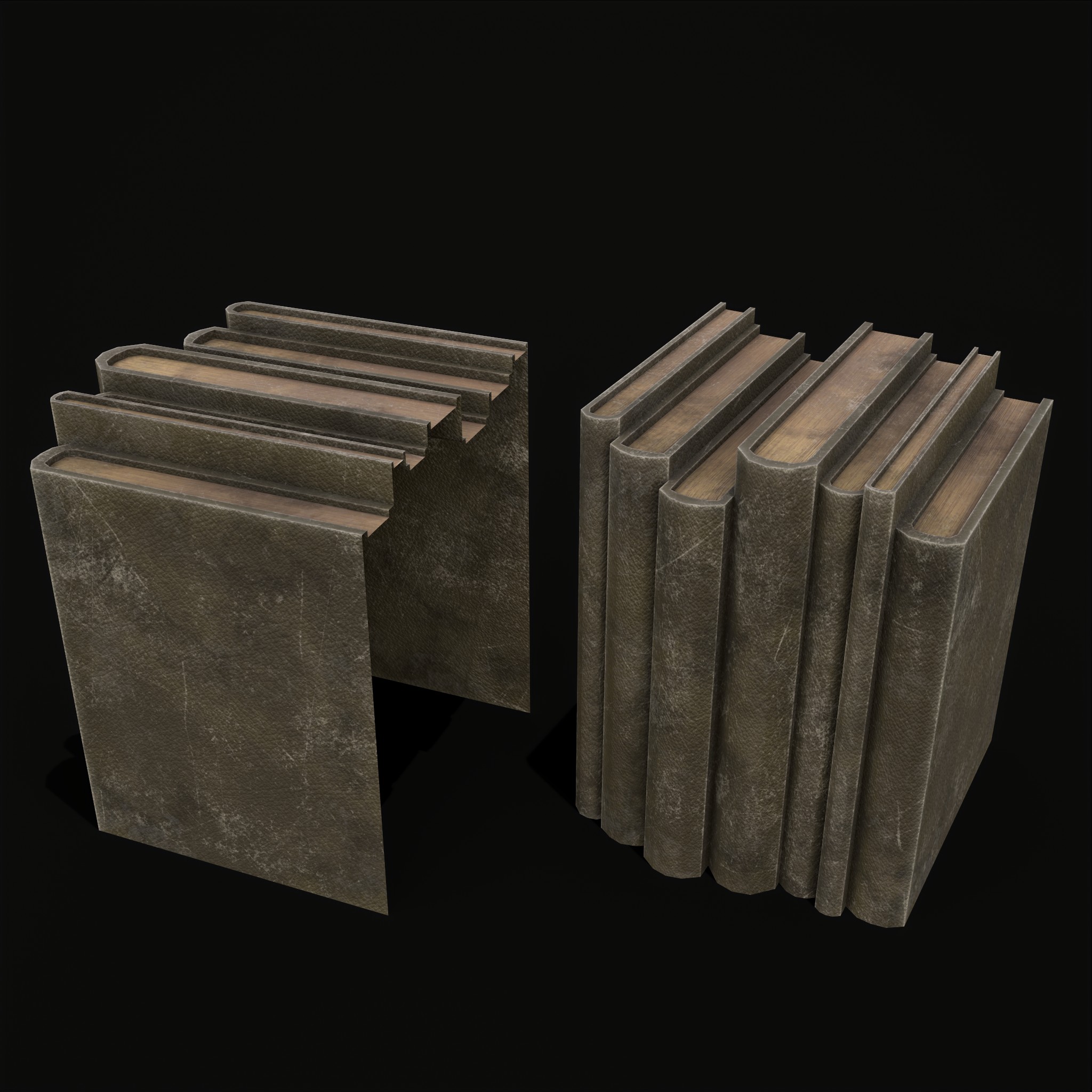 Simple Yellow Leather Books - 3D Model by Get Dead Entertainment