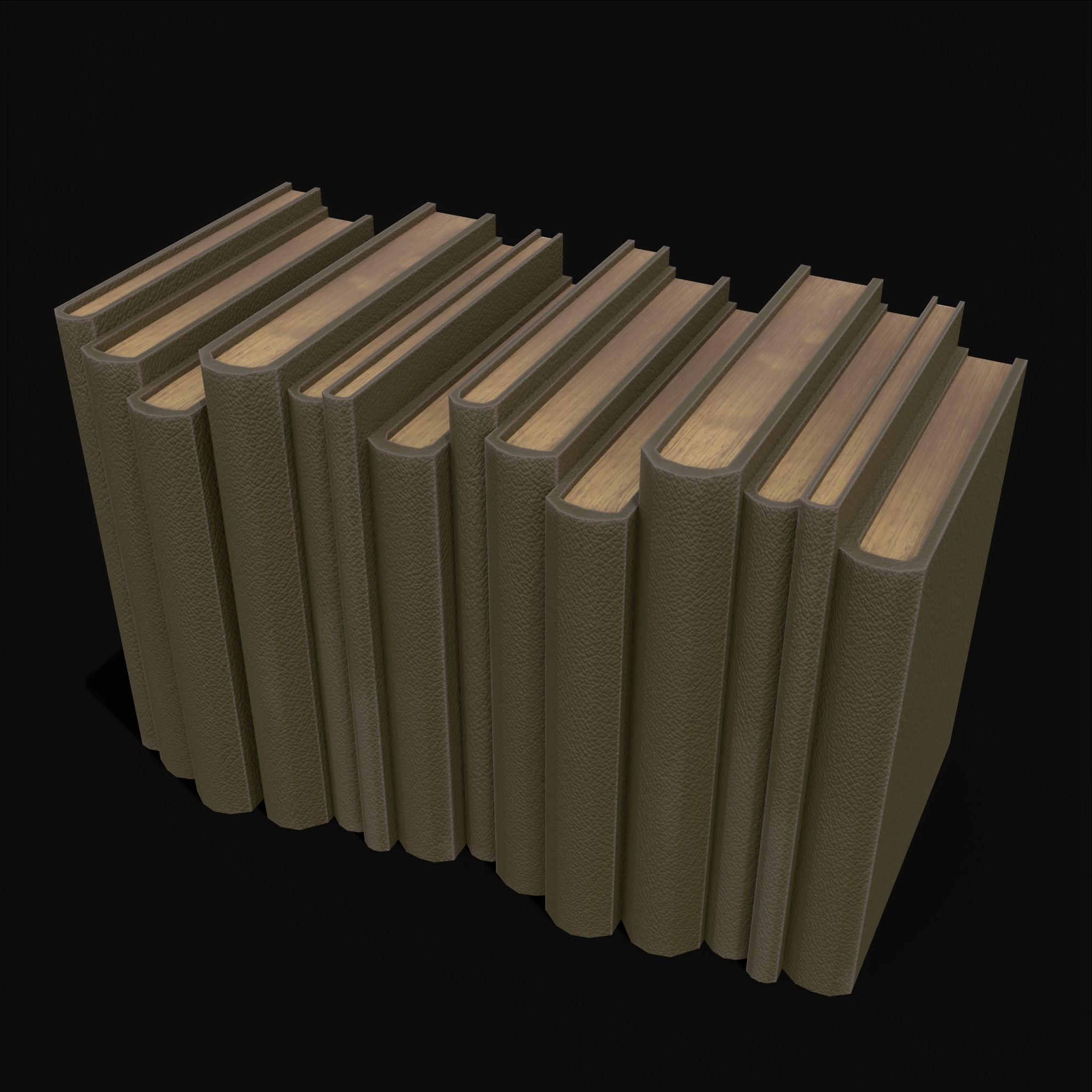 Simple Yellow Leather Books - 3D Model by Get Dead Entertainment