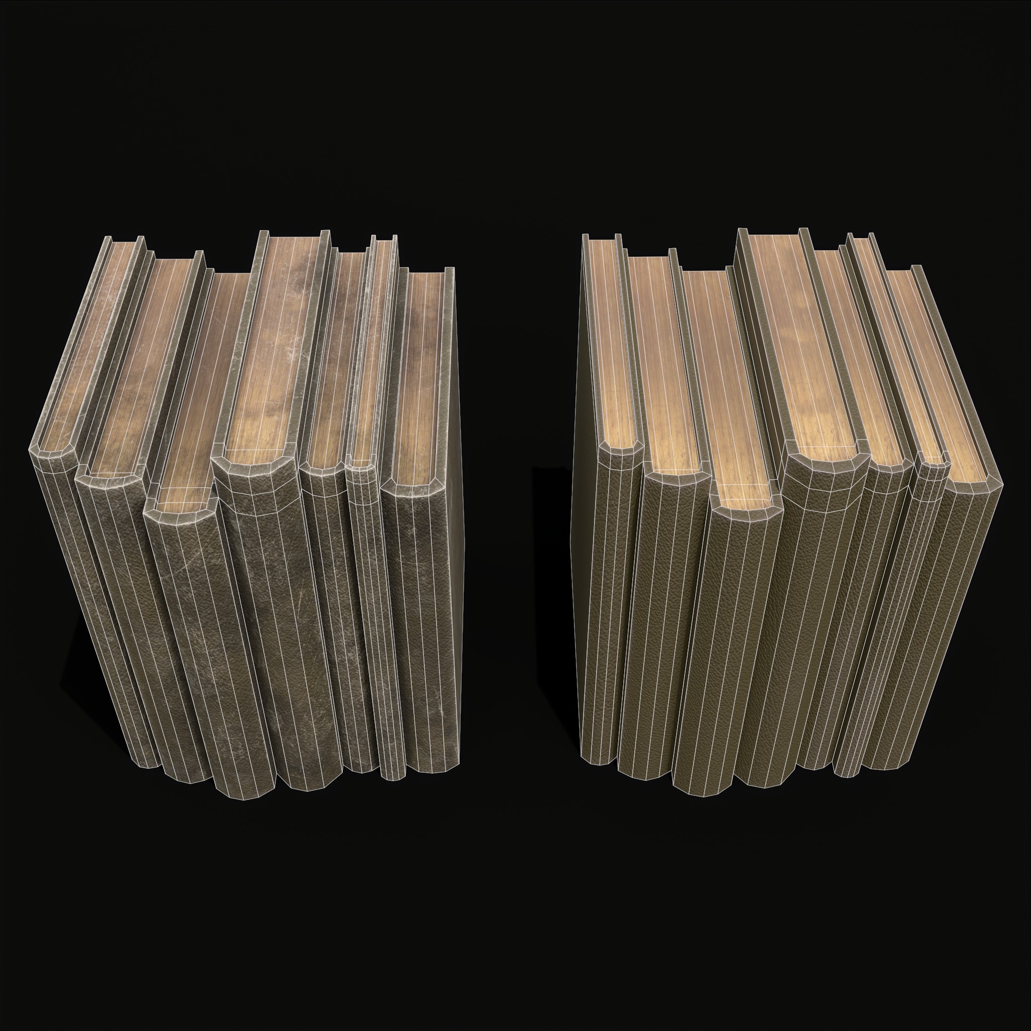 Simple Yellow Leather Books - 3D Model by Get Dead Entertainment