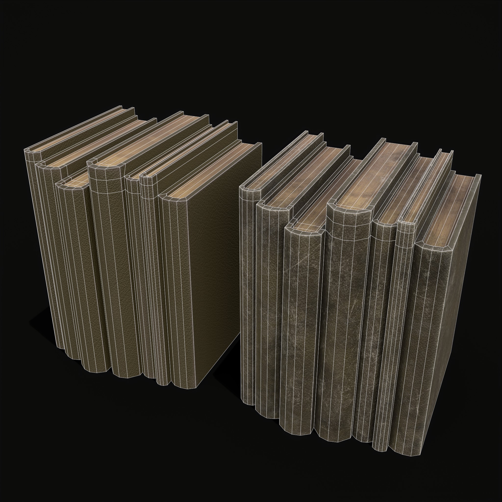 Simple Yellow Leather Books - 3D Model by Get Dead Entertainment
