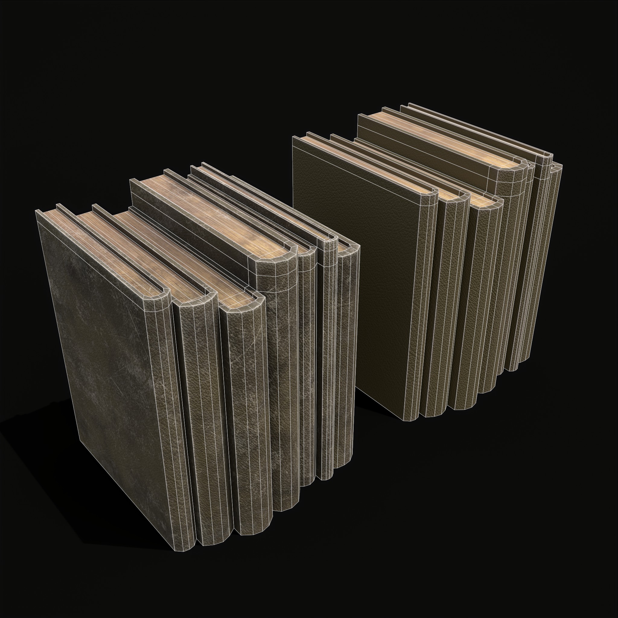 Simple Yellow Leather Books - 3D Model by Get Dead Entertainment