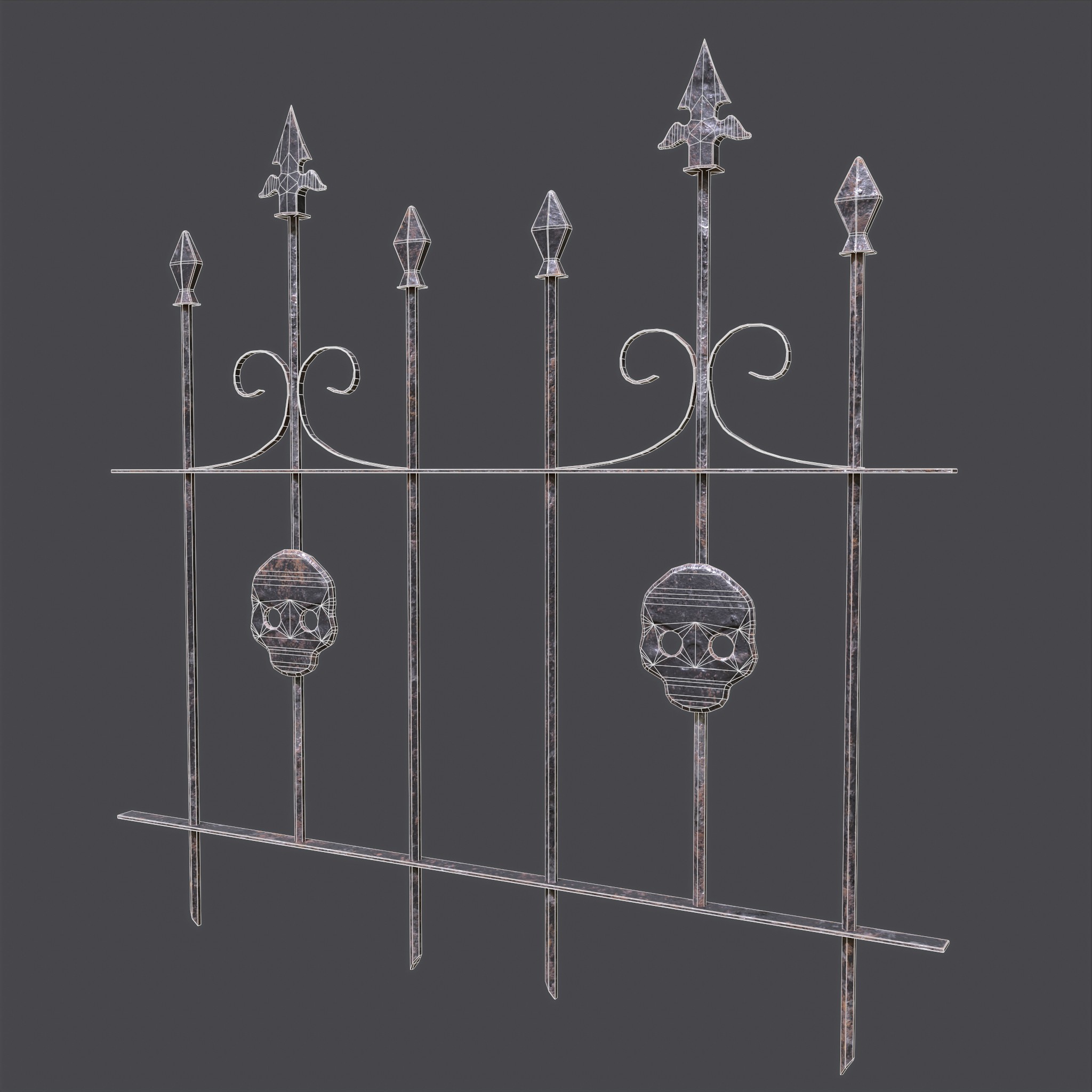 Skull Fence Model by Get Dead Entertainment