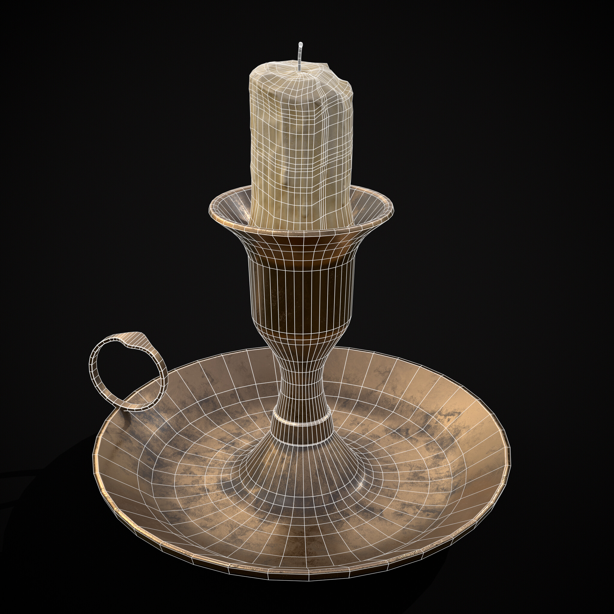 Small Brass Chamberstick - 3D Model by Get Dead Entertainment