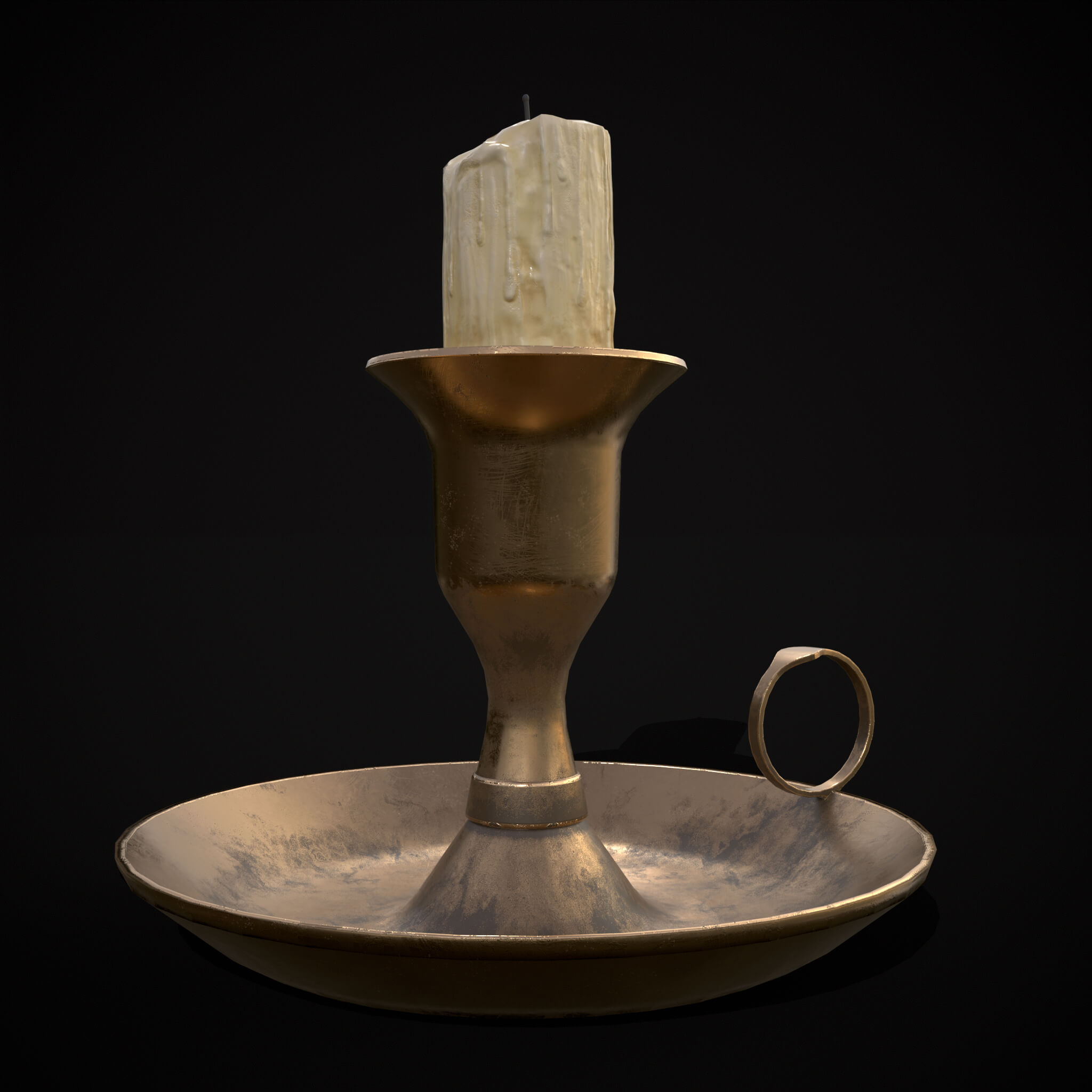 Small Brass Chamberstick - 3D Model by Get Dead Entertainment