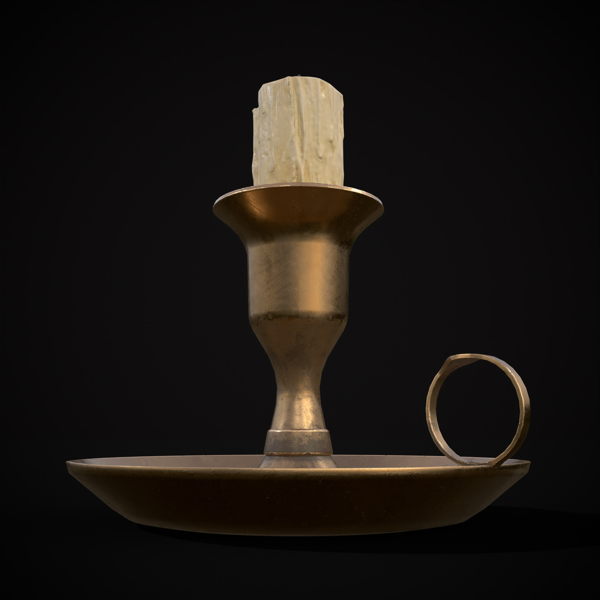 Small Brass Chamberstick - 3D Model by Get Dead Entertainment