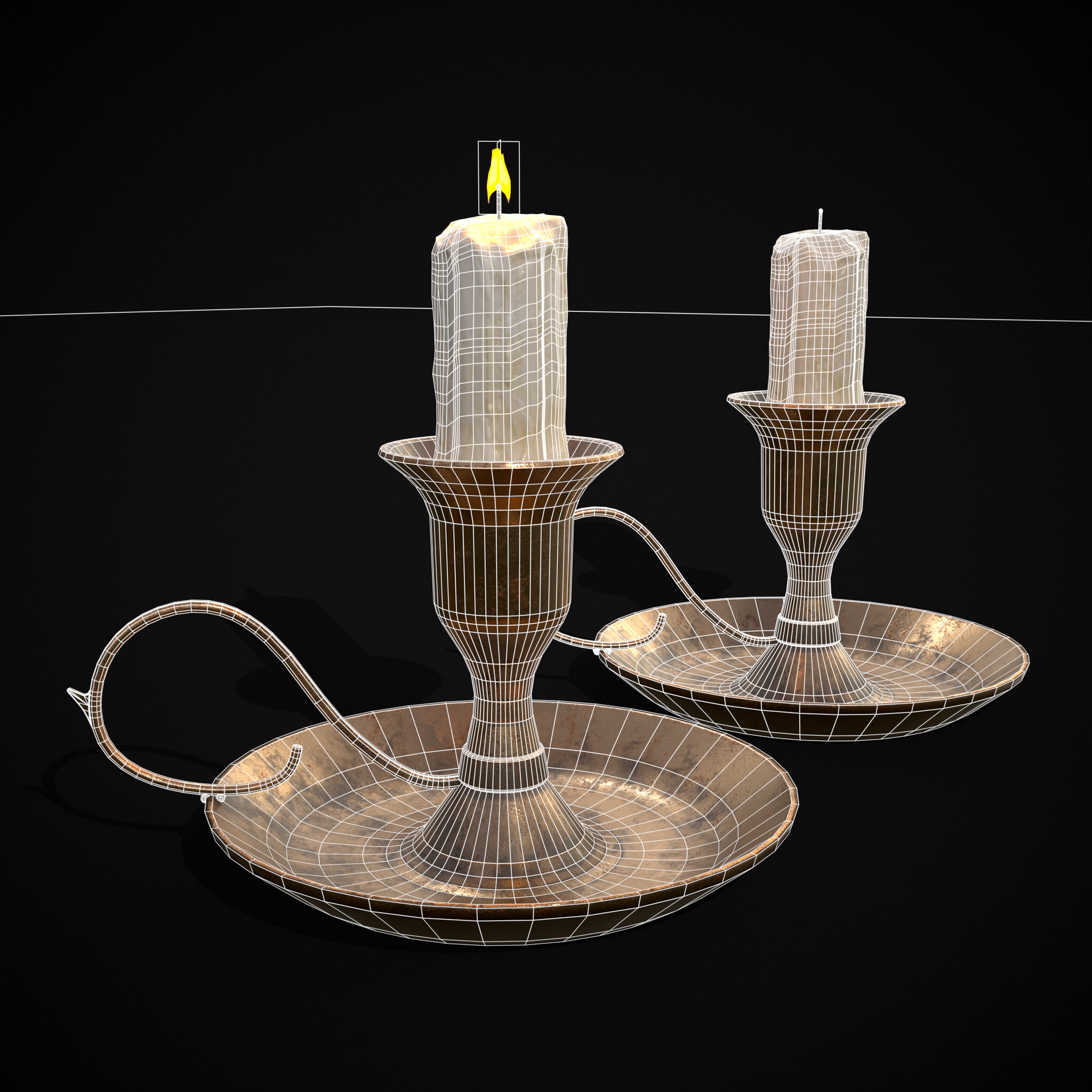 Small Bronze Chamberstick - 3D Model by Get Dead Entertainment