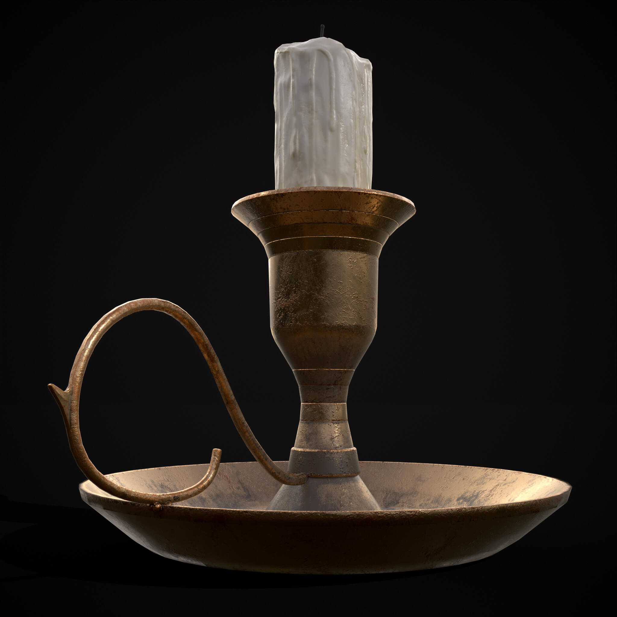 Small Bronze Chamberstick - 3D Model by Get Dead Entertainment