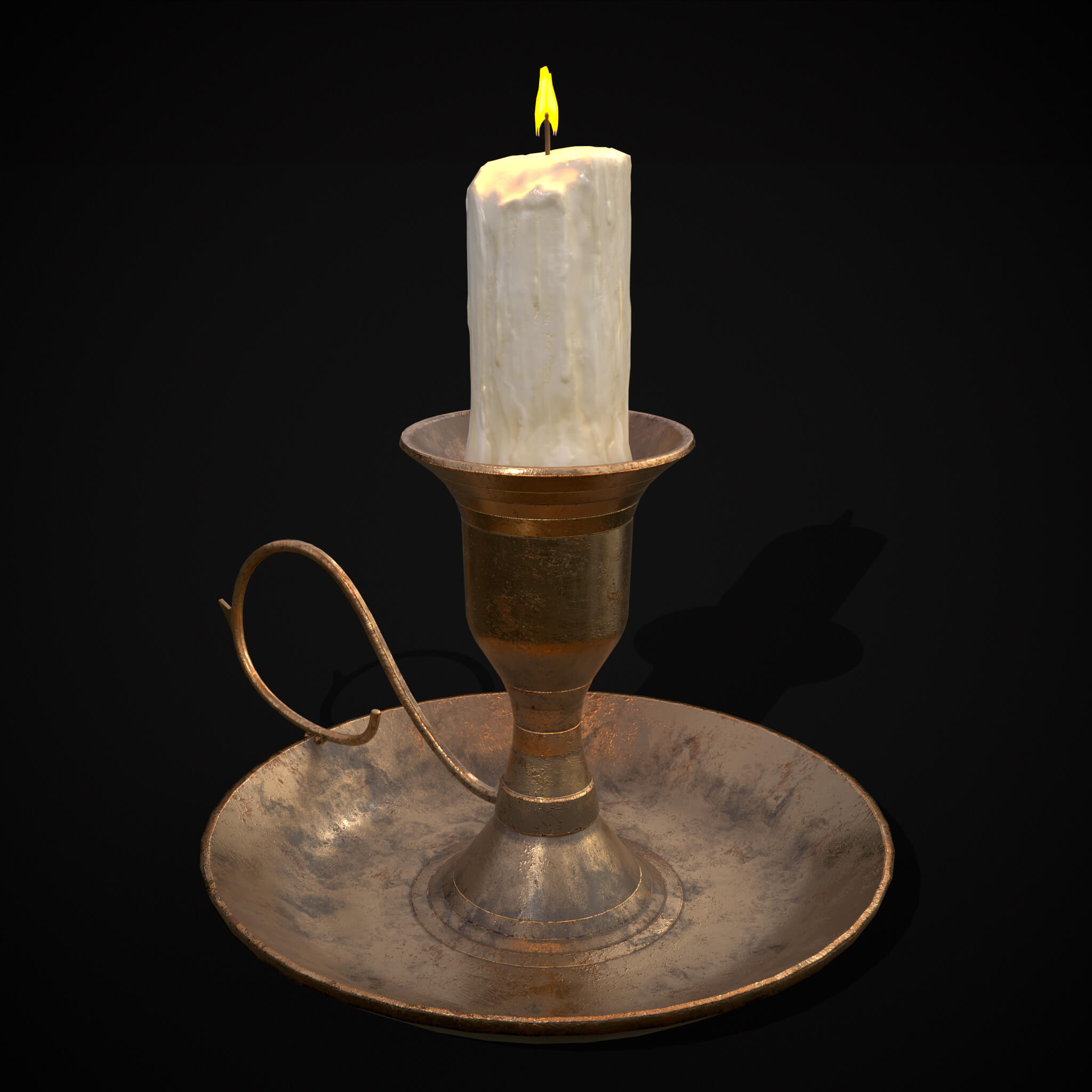 Small Bronze Chamberstick - 3D Model by Get Dead Entertainment