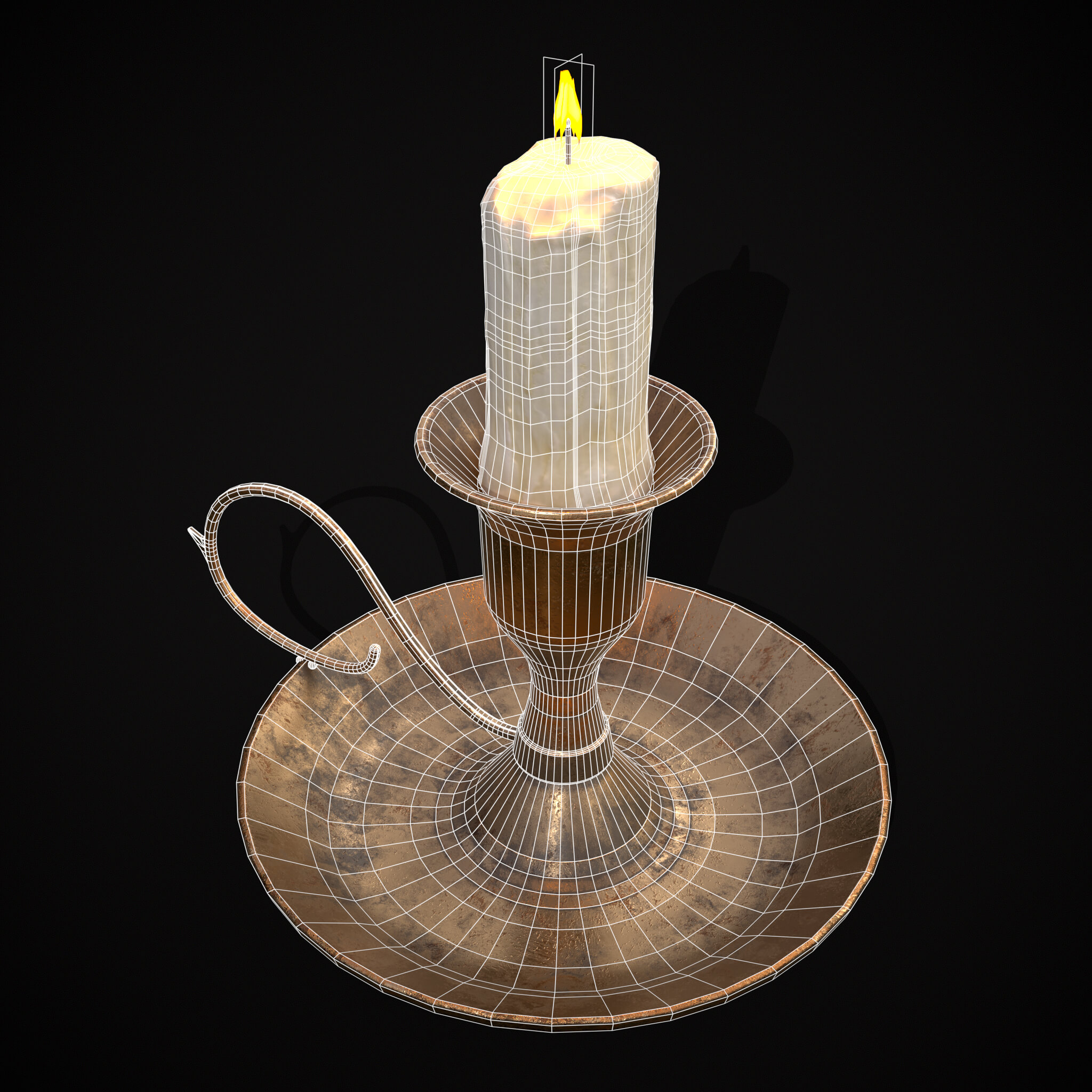 Small Bronze Chamberstick - 3D Model by Get Dead Entertainment