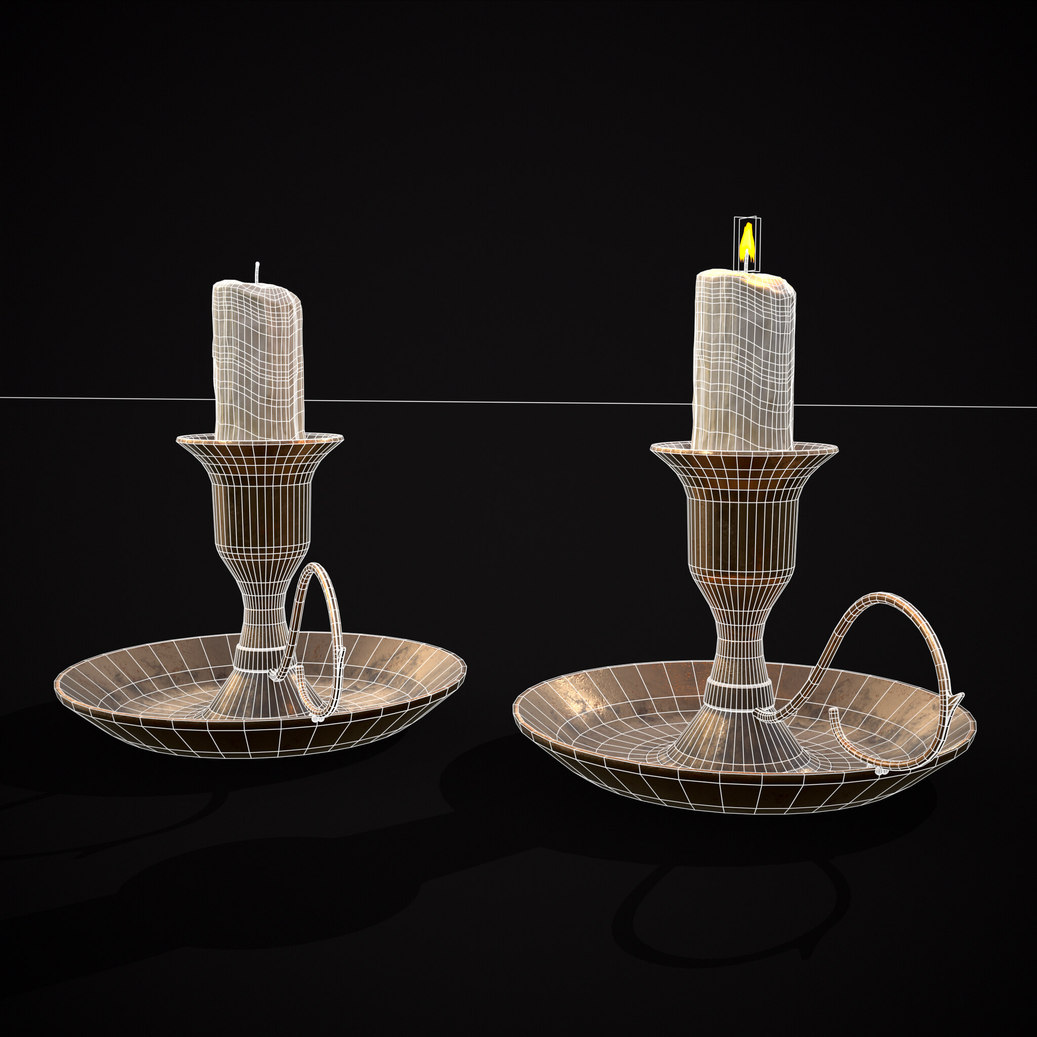 Small Bronze Chamberstick - 3D Model by Get Dead Entertainment