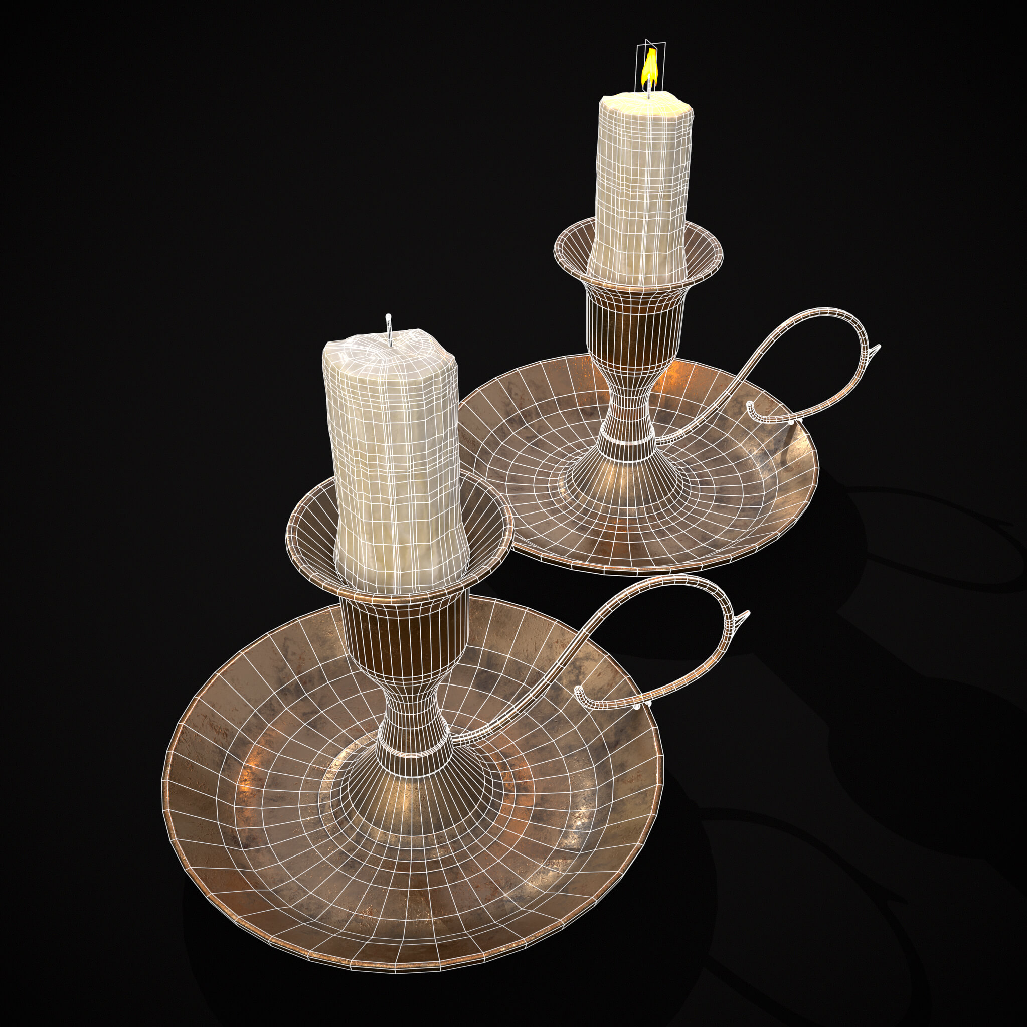 Small Bronze Chamberstick - 3D Model by Get Dead Entertainment