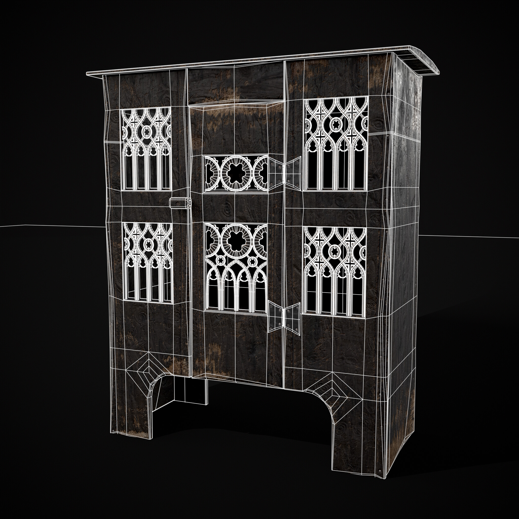 Small Gothic Cabinet - 3D Model by Get Dead Entertainment