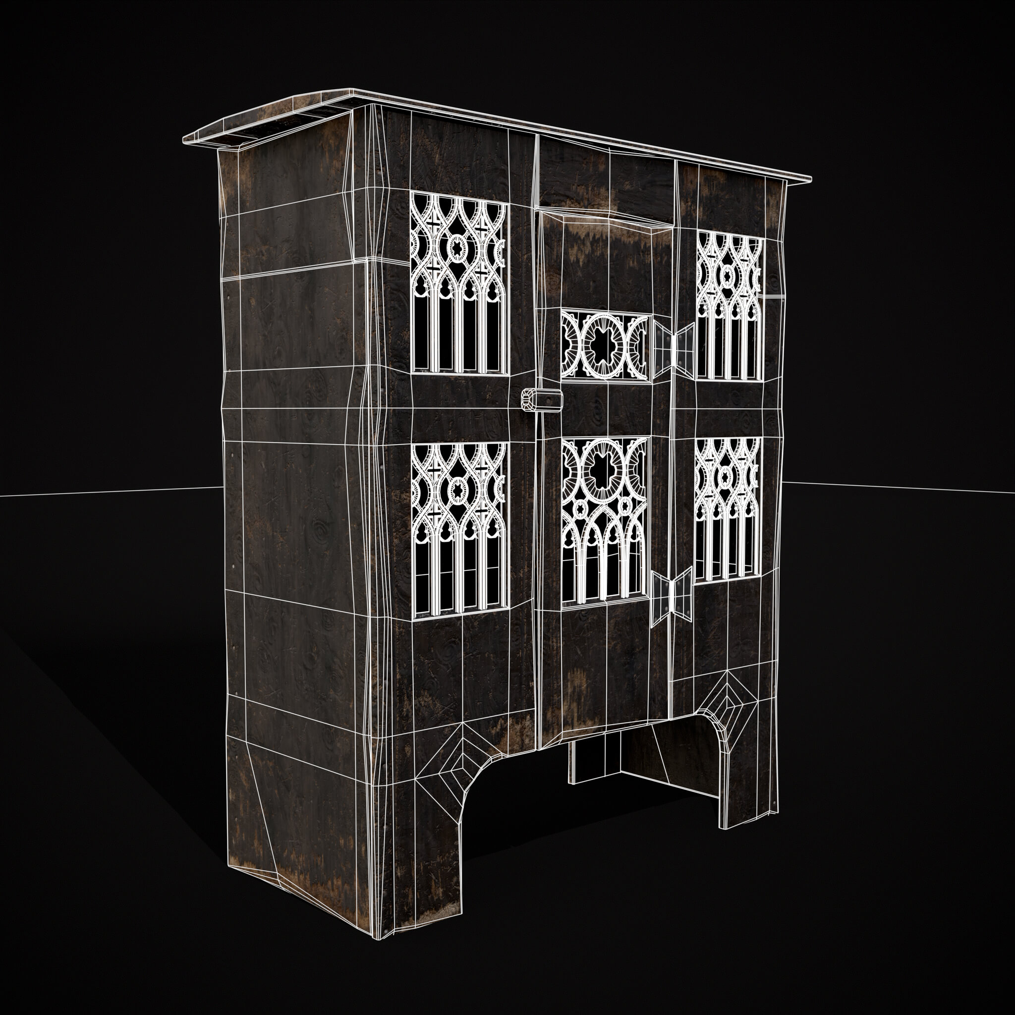Small Gothic Cabinet - 3D Model by Get Dead Entertainment