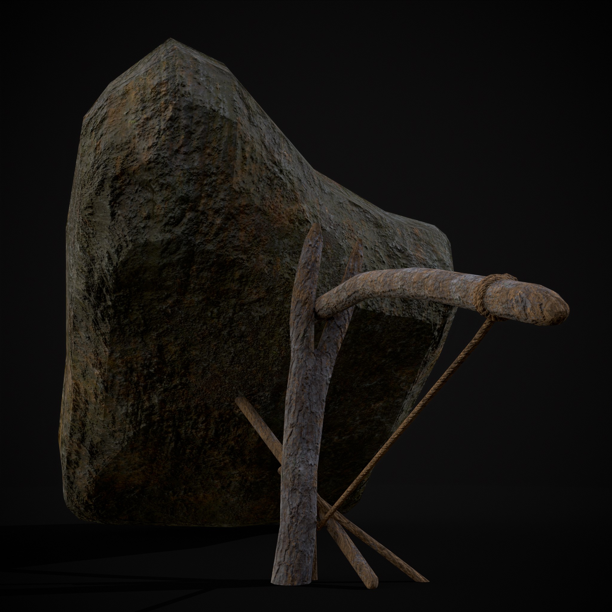 Small Rock Trigger Dead Fall - 3D Model by Get Dead Entertainment
