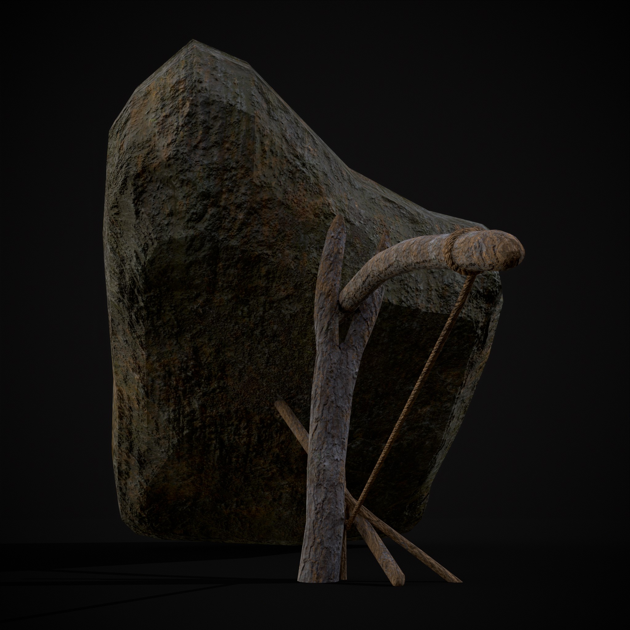 Small Rock Trigger Dead Fall - 3D Model by Get Dead Entertainment