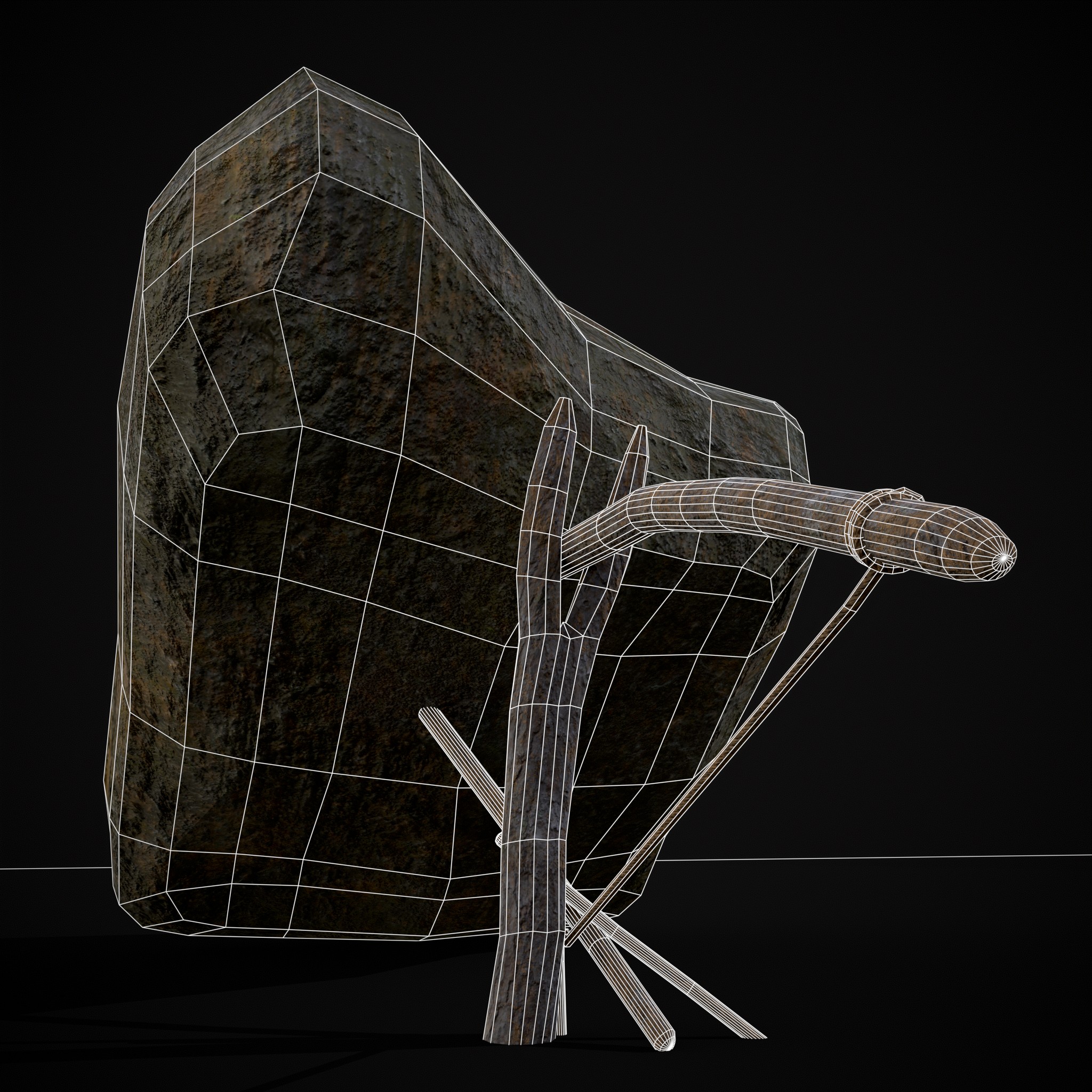 Small Rock Trigger Dead Fall - 3D Model by Get Dead Entertainment