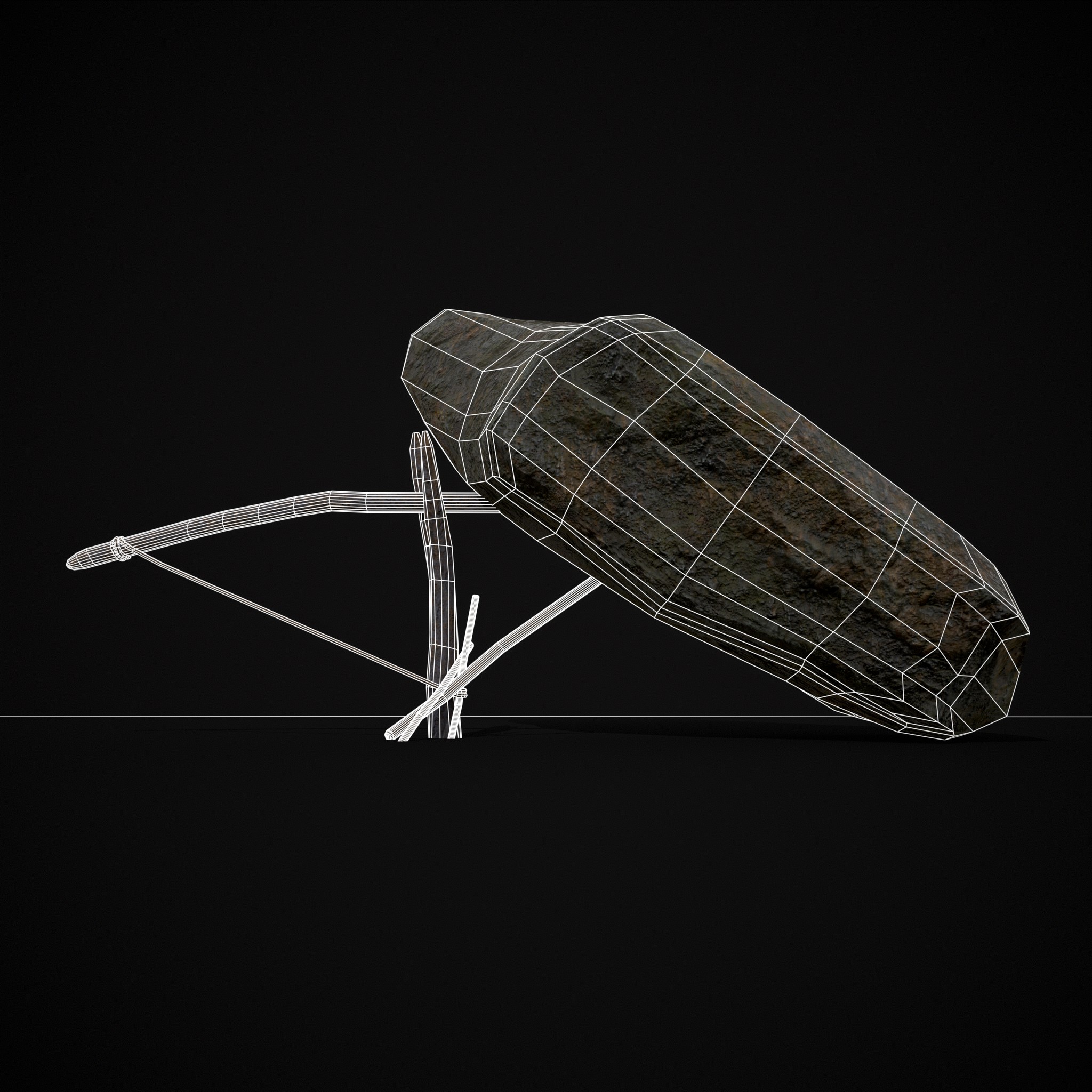 Small Rock Trigger Dead Fall - 3D Model by Get Dead Entertainment
