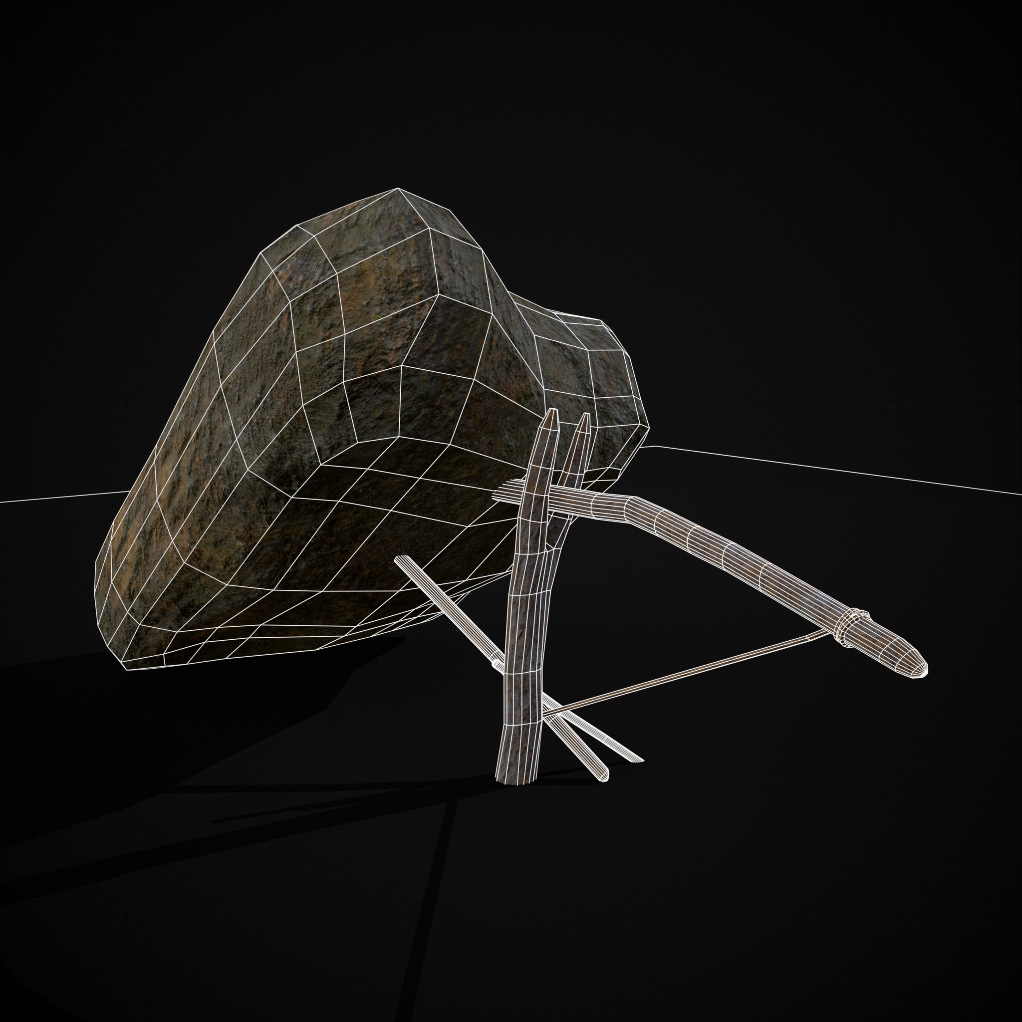 Small Rock Trigger Dead Fall - 3D Model by Get Dead Entertainment