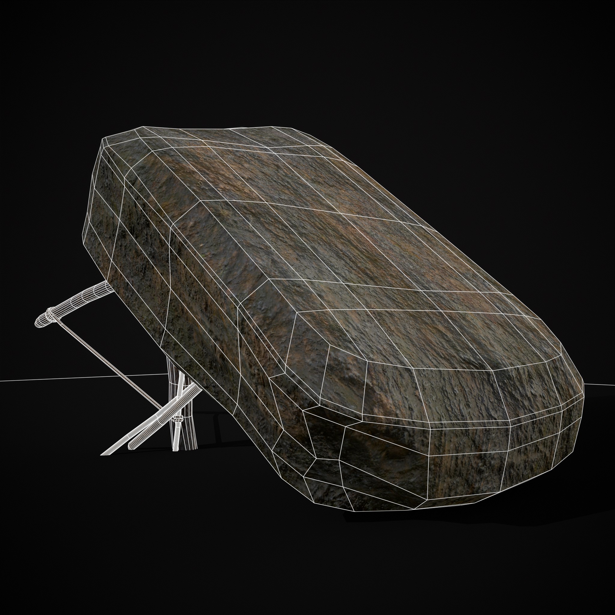 Small Rock Trigger Dead Fall - 3D Model by Get Dead Entertainment